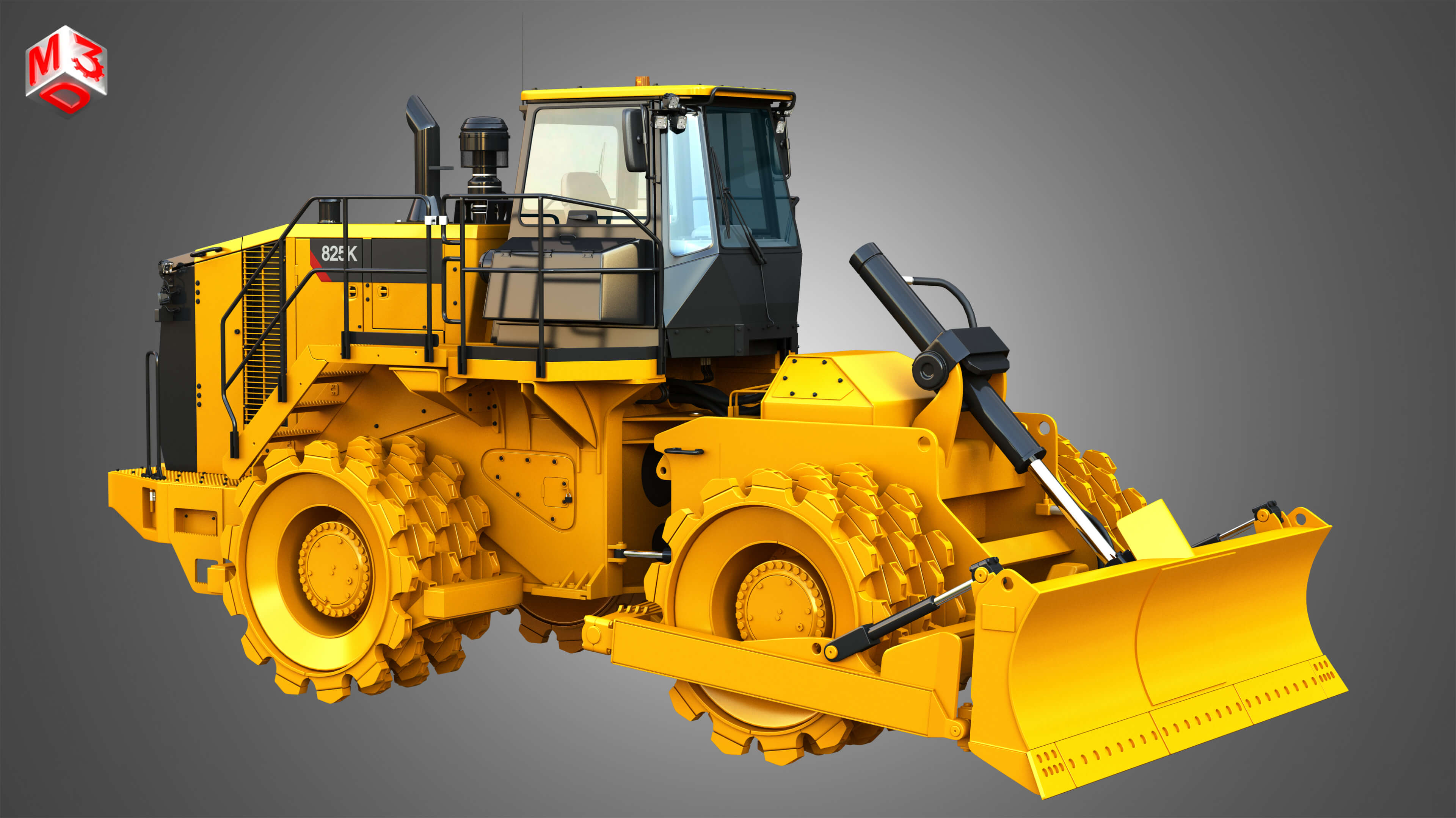 825K - Soil Compactor 3D Model by Markos3d