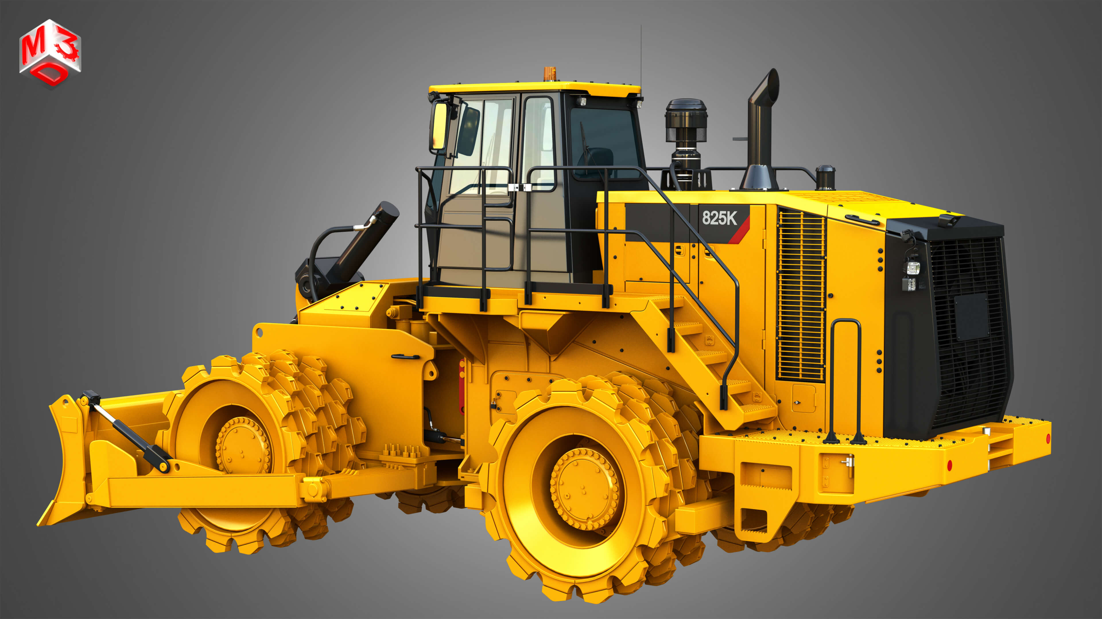 825K - Soil Compactor 3D Model by Markos3d
