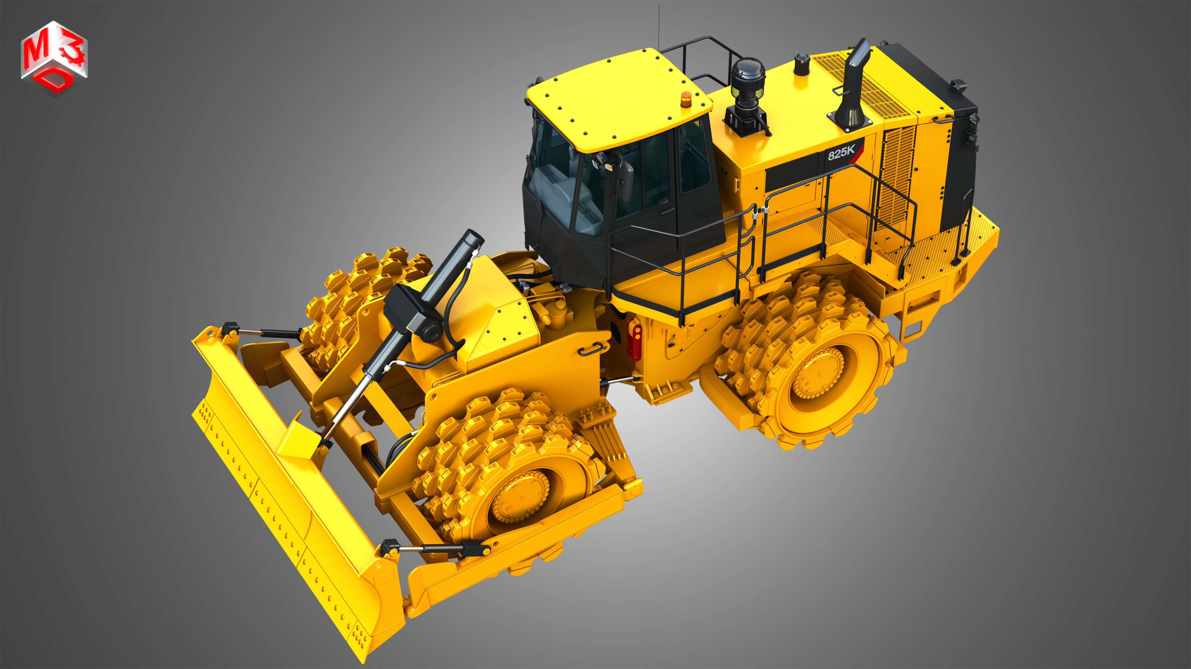 825K - Soil Compactor 3D Model by Markos3d