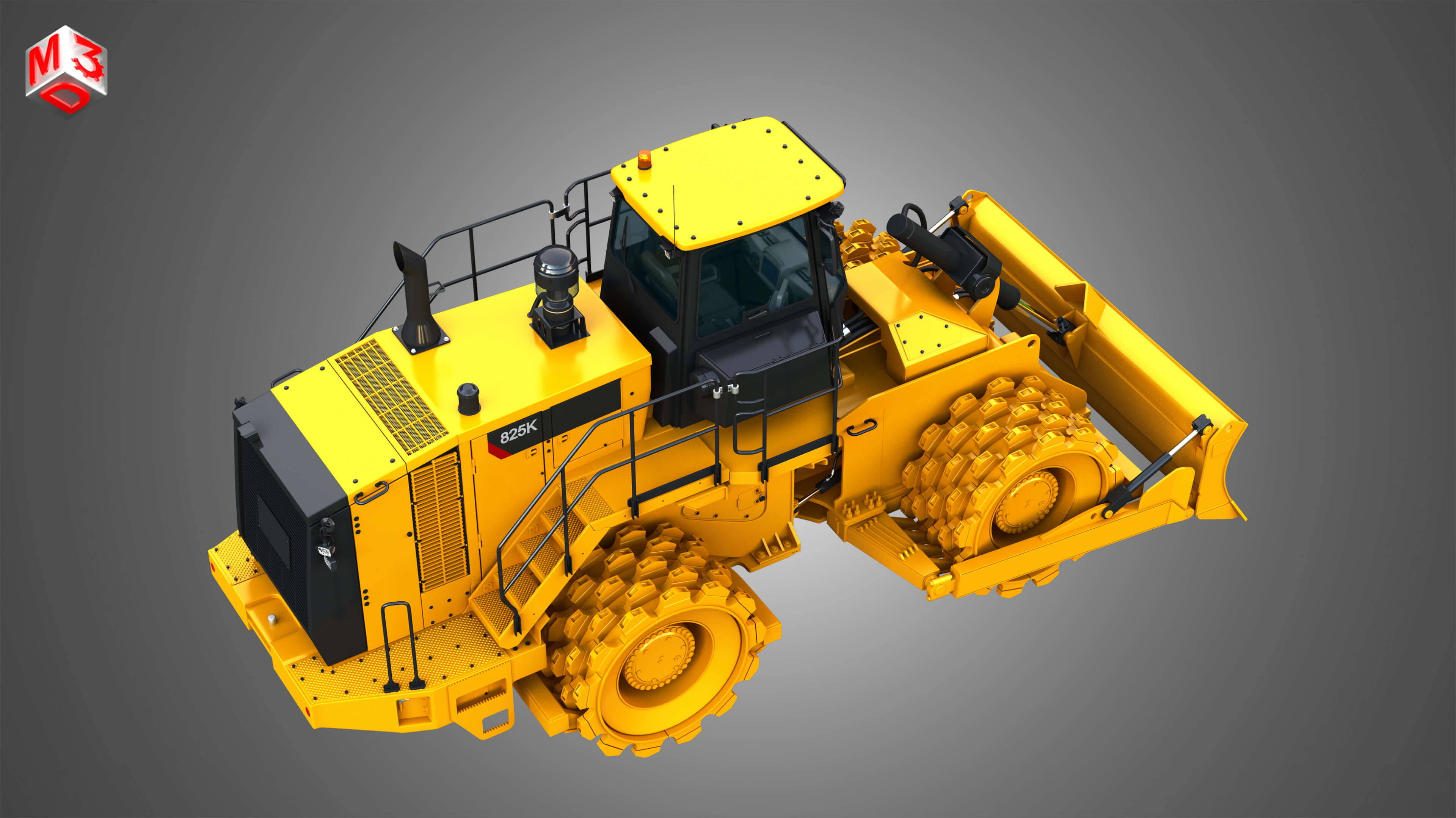 825K - Soil Compactor 3D Model by Markos3d