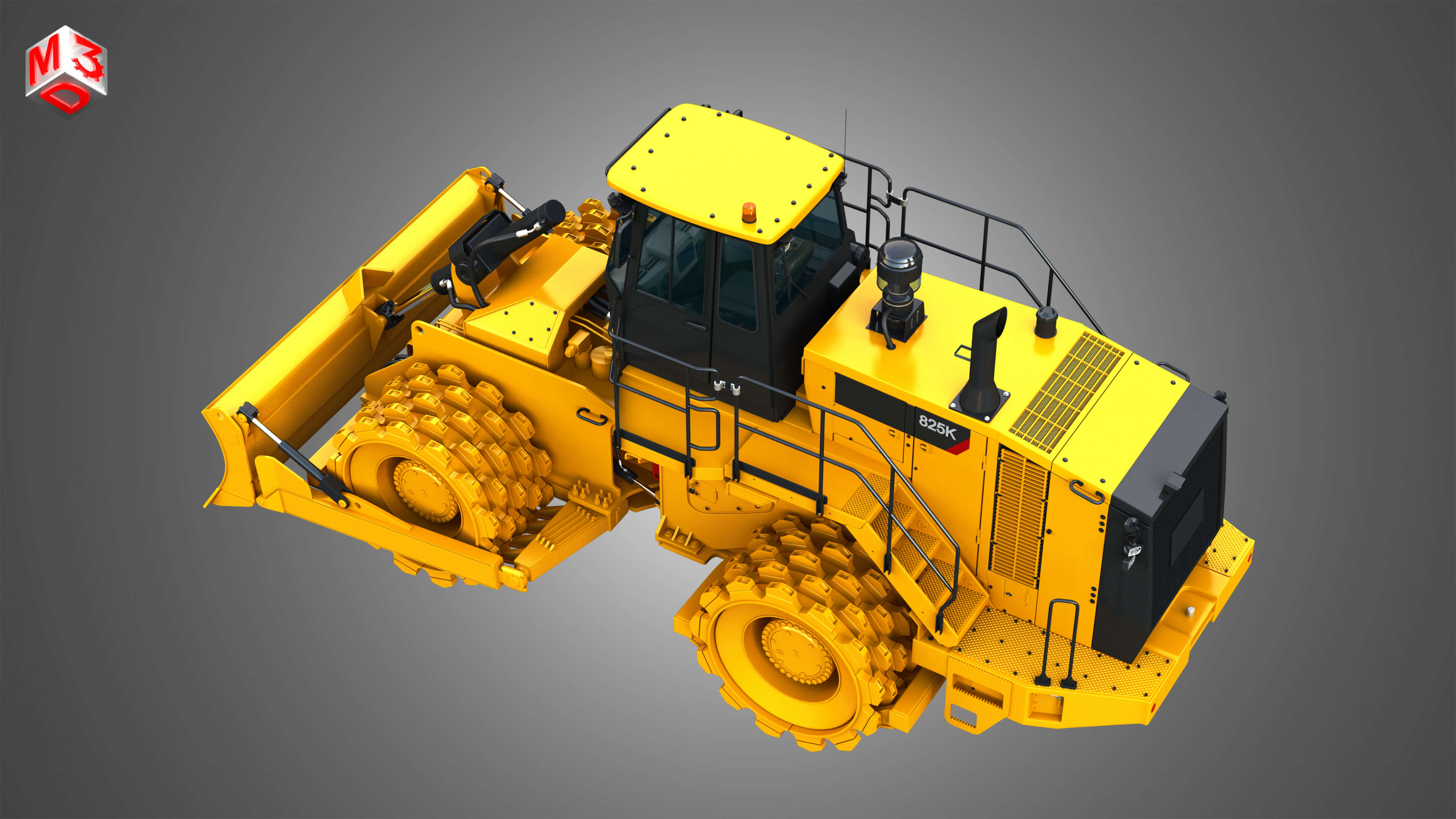 825K - Soil Compactor 3D Model by Markos3d