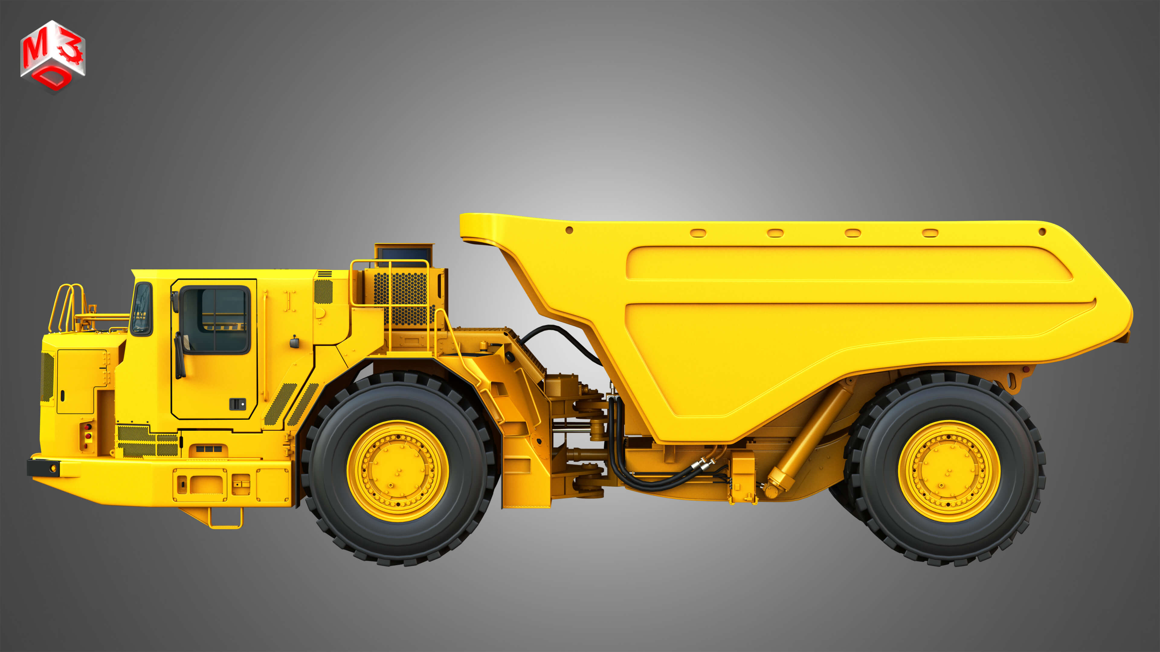 AD63 Underground Mining Dump Truck - 3D Model by Markos3d