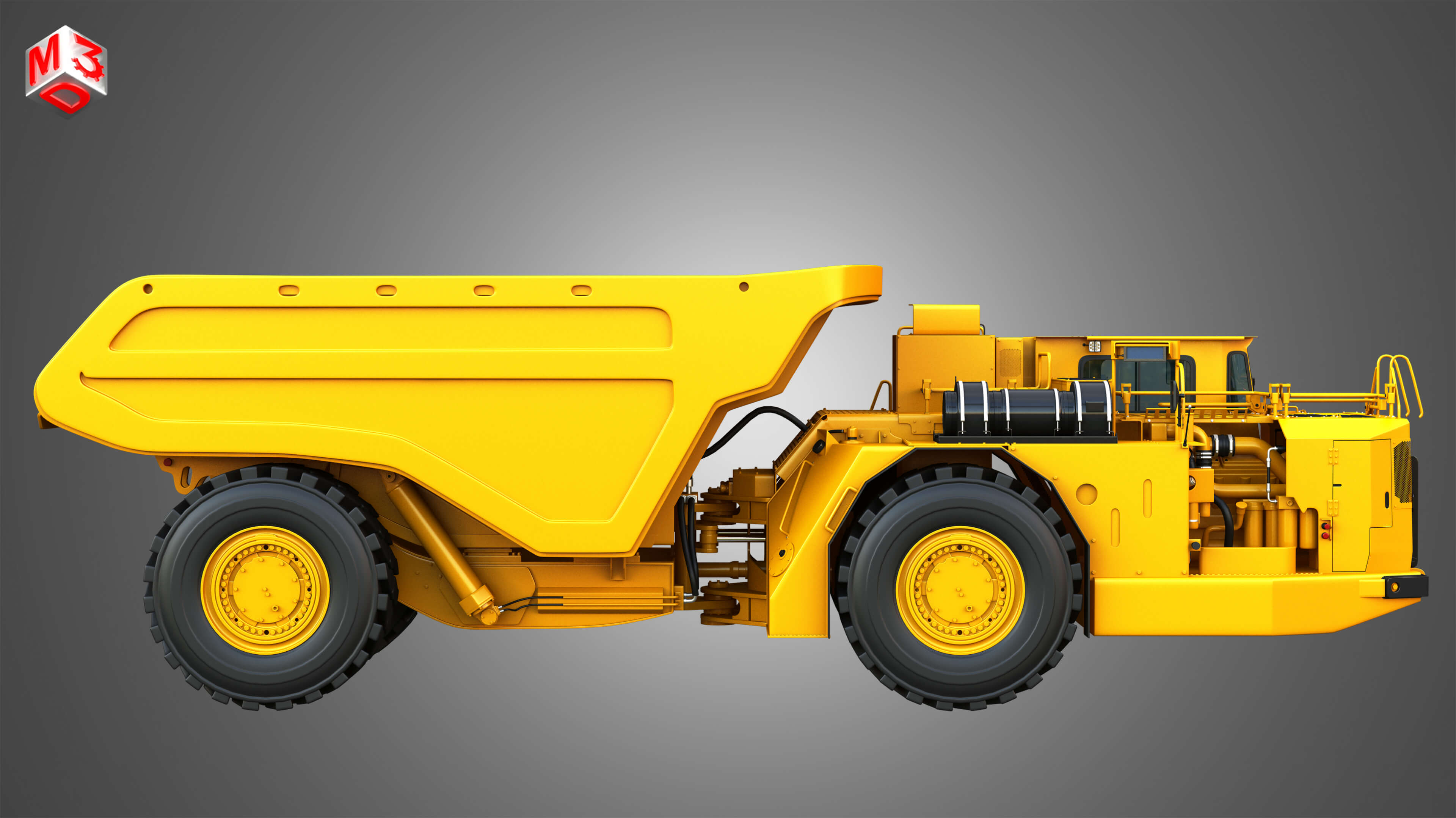 AD63 Underground Mining Dump Truck - 3D Model by Markos3d
