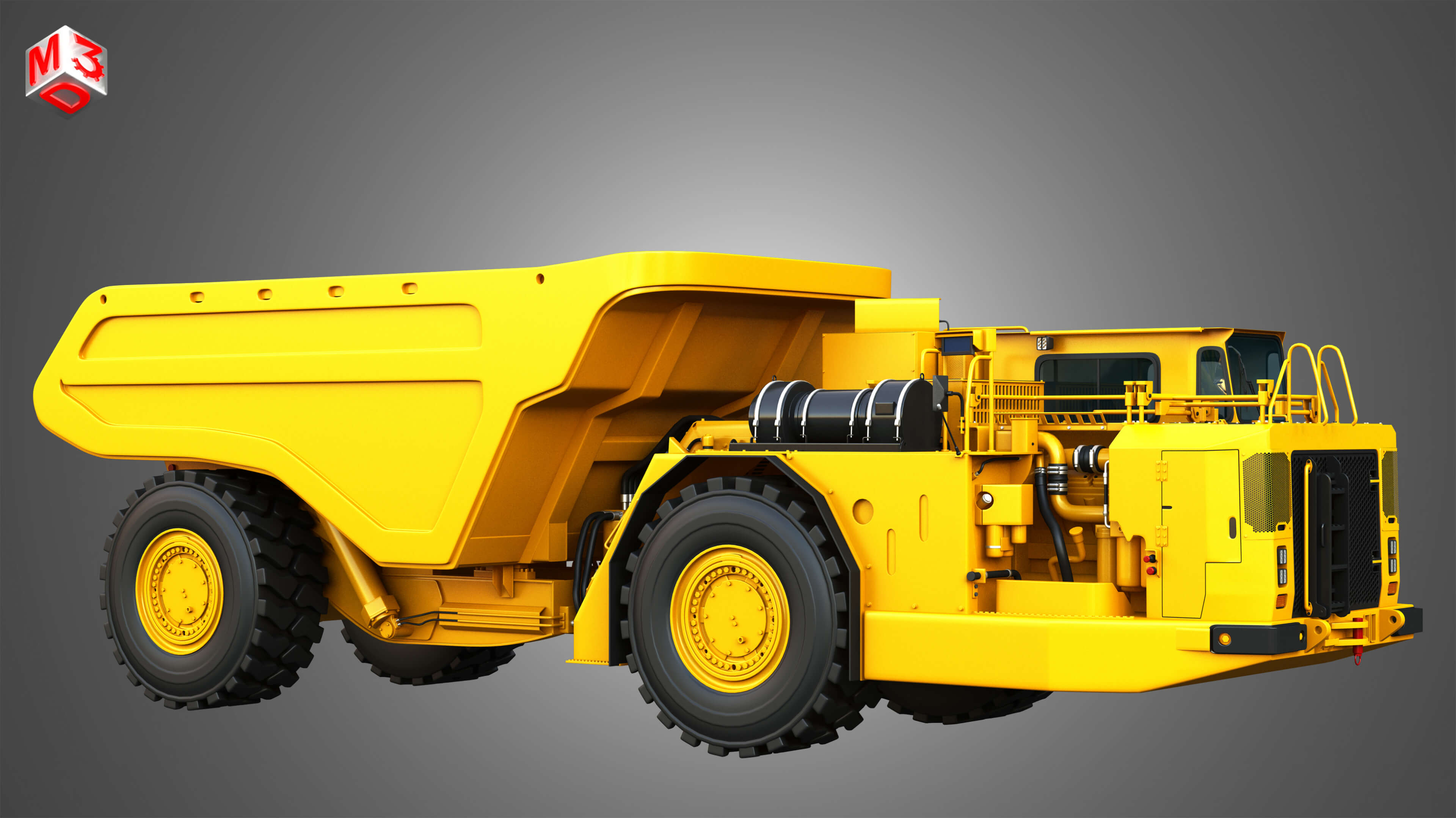 AD63 Underground Mining Dump Truck - 3D Model by Markos3d