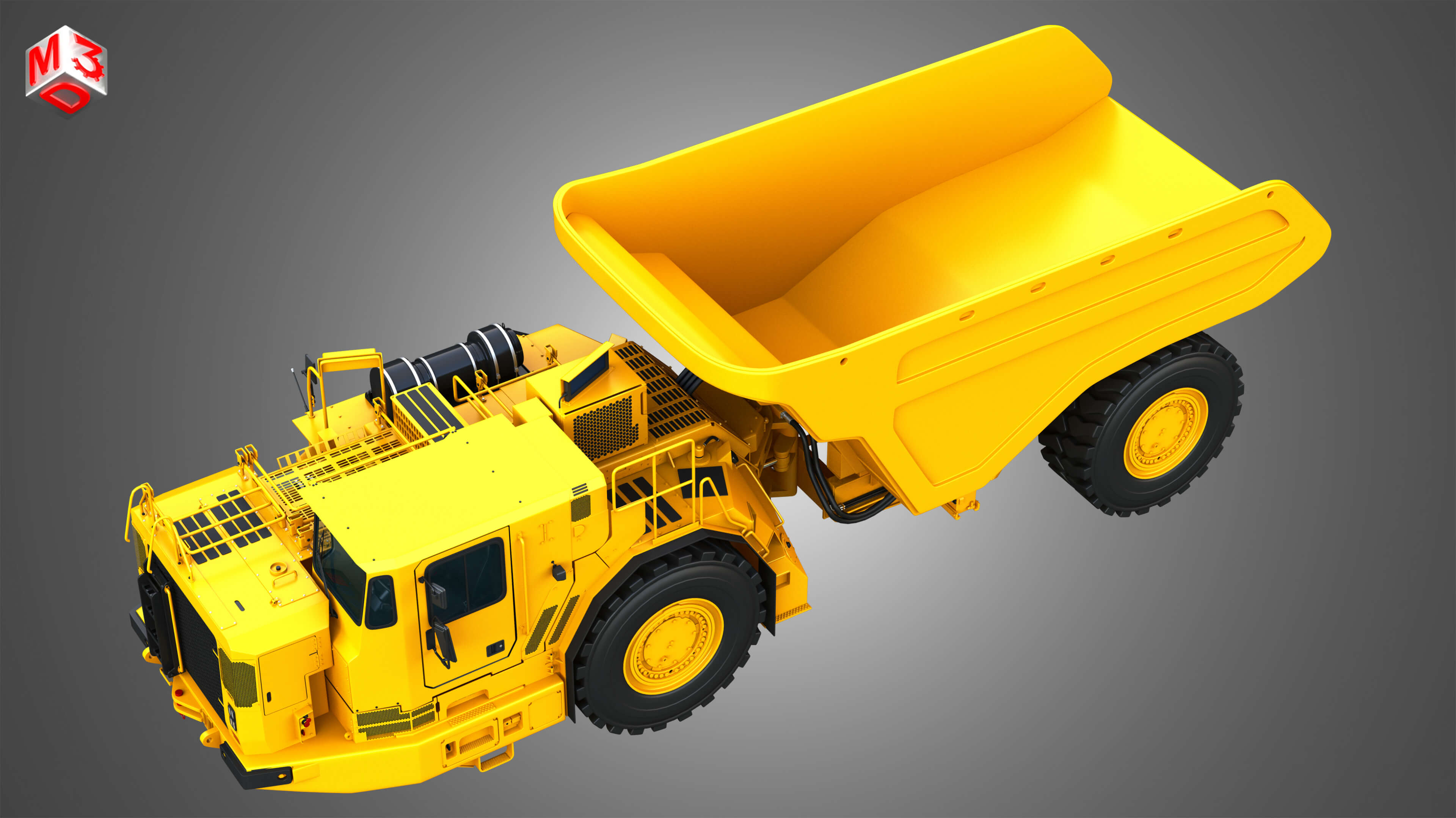 AD63 Underground Mining Dump Truck - 3D Model by Markos3d