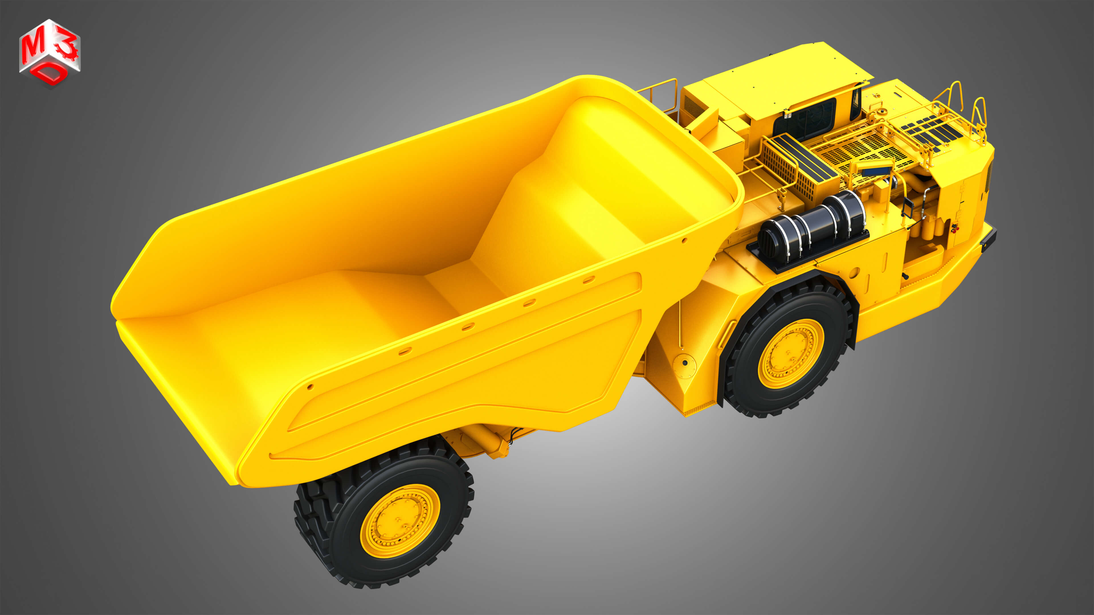 AD63 Underground Mining Dump Truck - 3D Model by Markos3d
