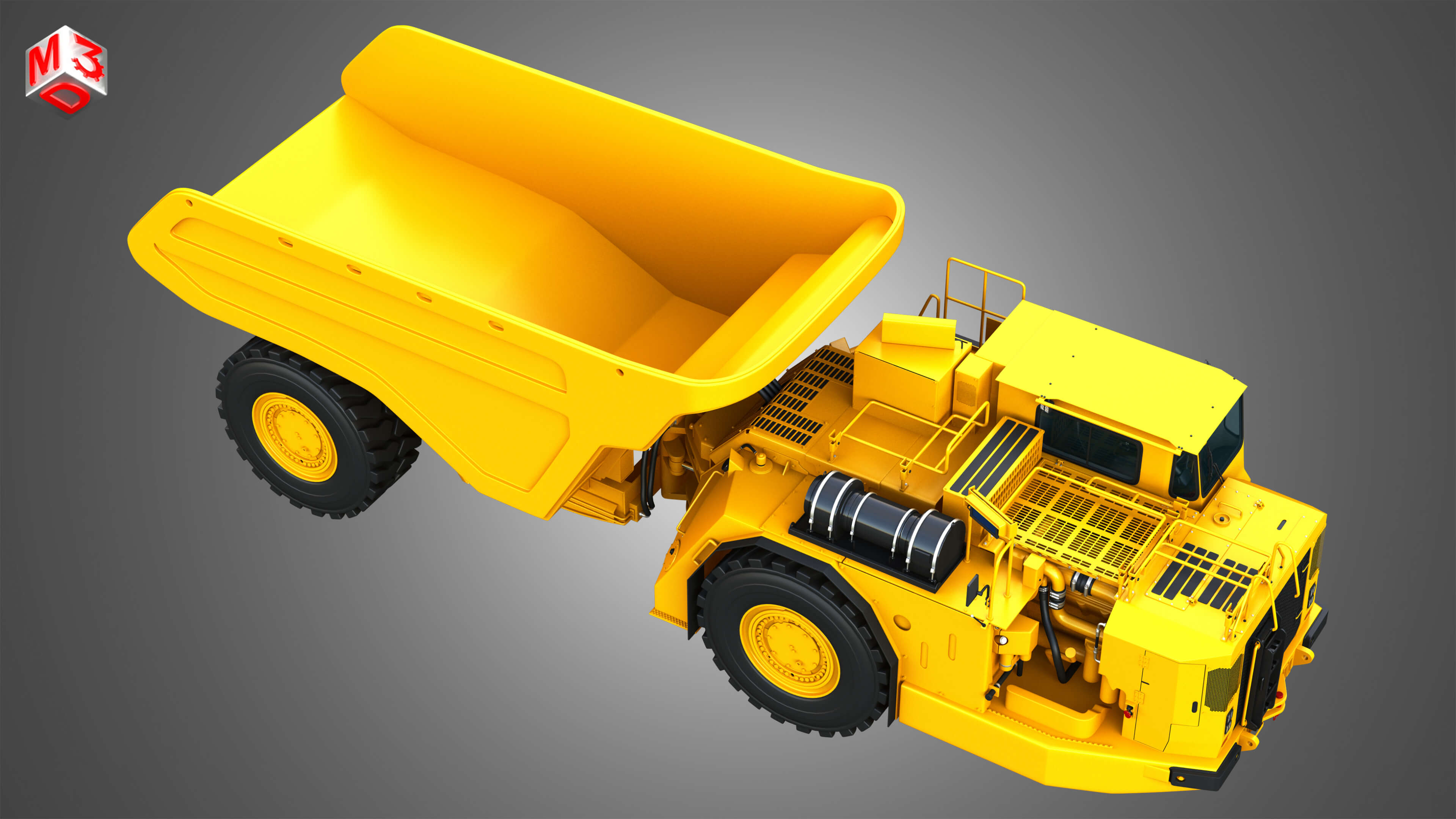 AD63 Underground Mining Dump Truck - 3D Model by Markos3d