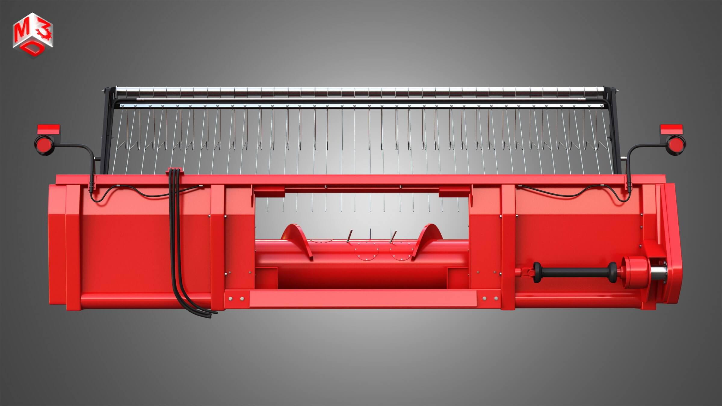 Auger Header-Tin Fronts 3D Model by Markos3d