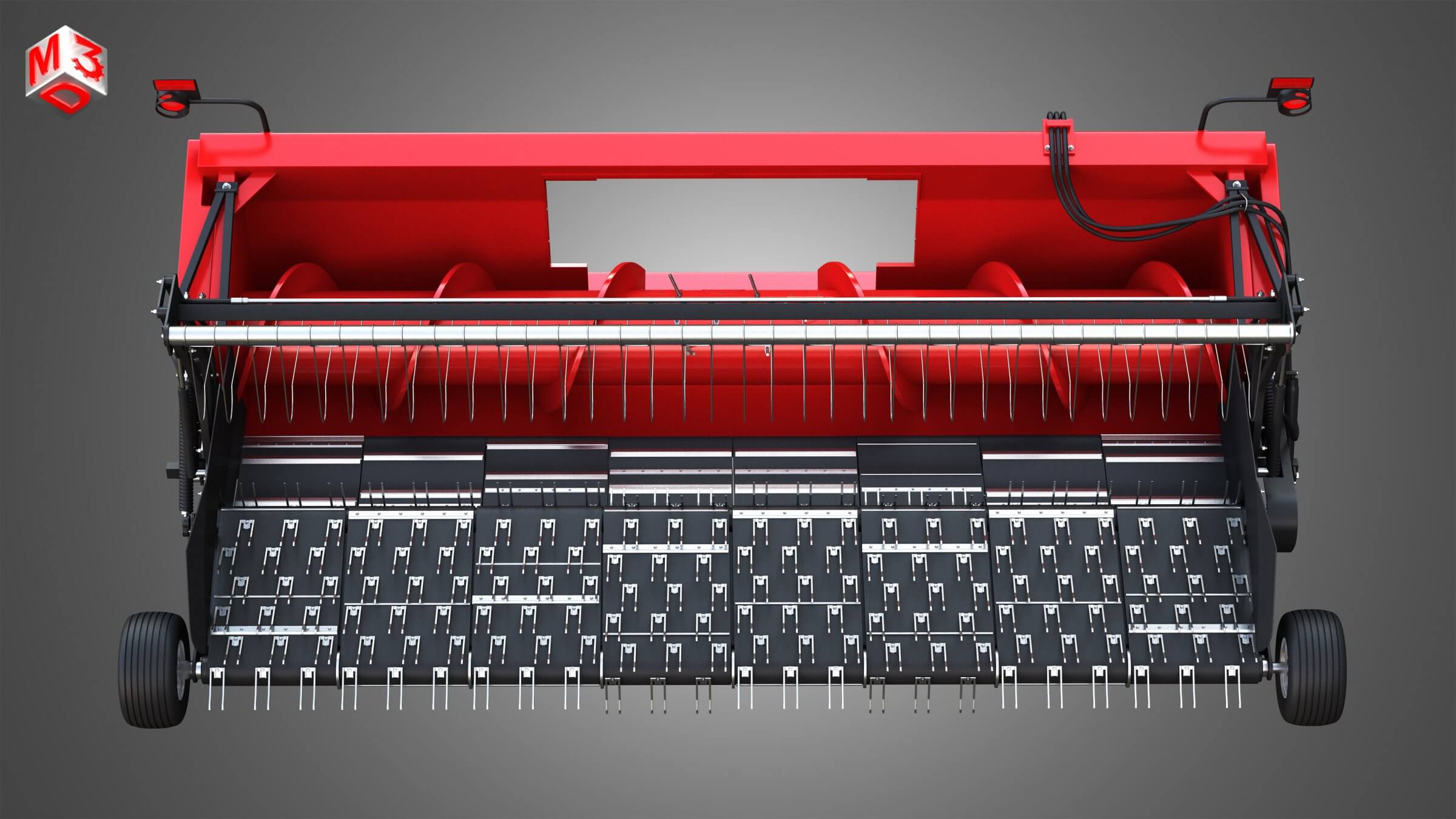 Auger Header-Tin Fronts 3D Model by Markos3d