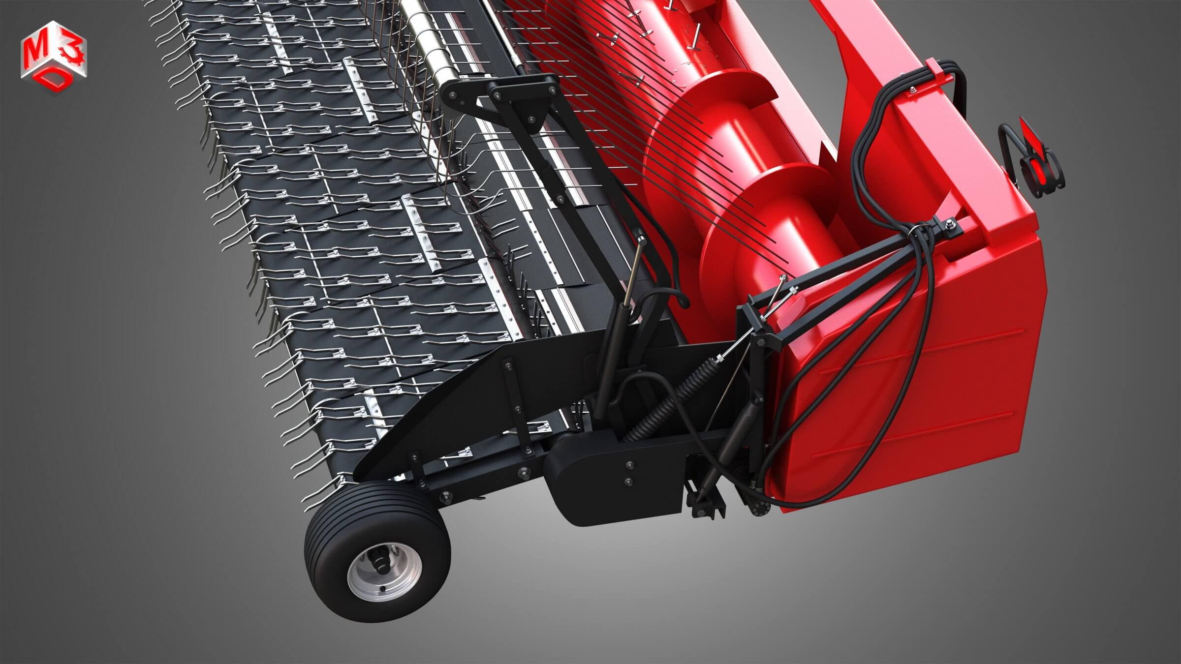 Auger Header-Tin Fronts 3D Model by Markos3d