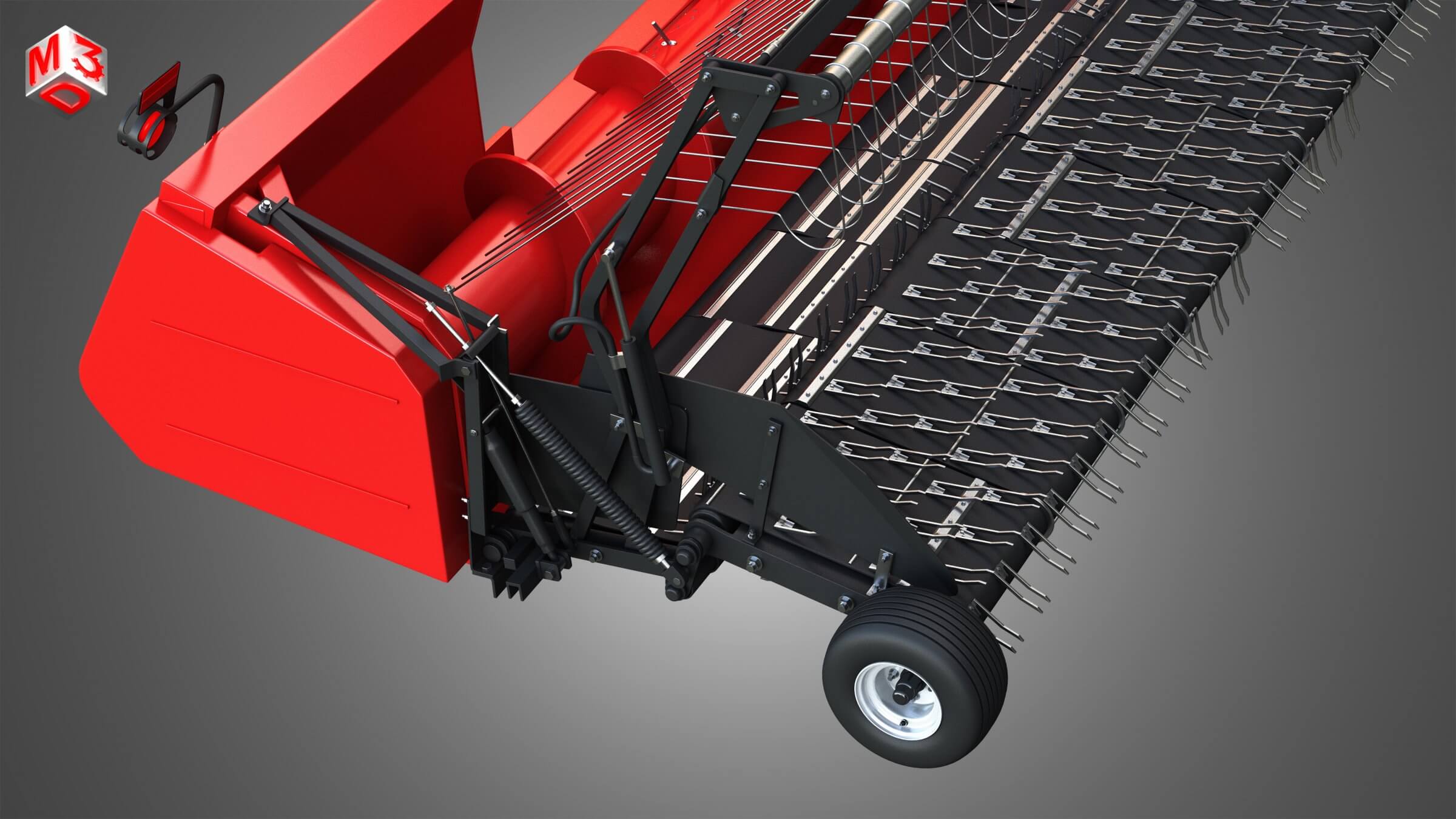 Auger Header-Tin Fronts 3D Model by Markos3d