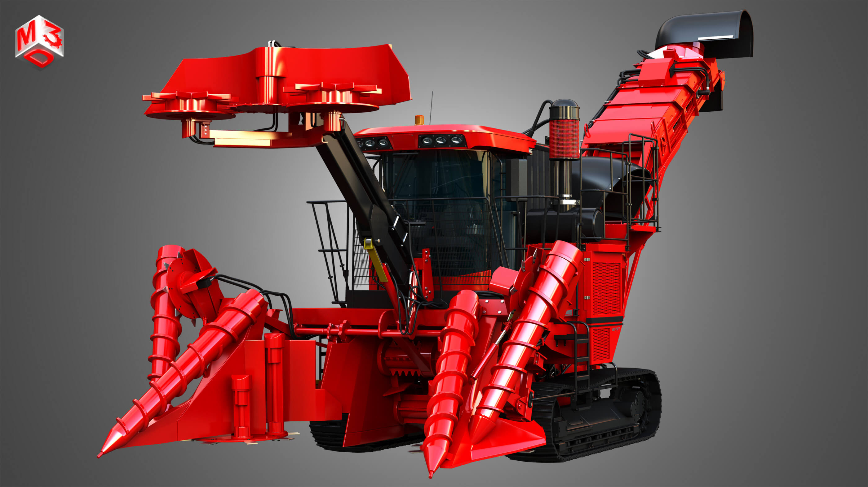 Austoft 8000 Sugercane Harvester - 3D Model by Markos3d