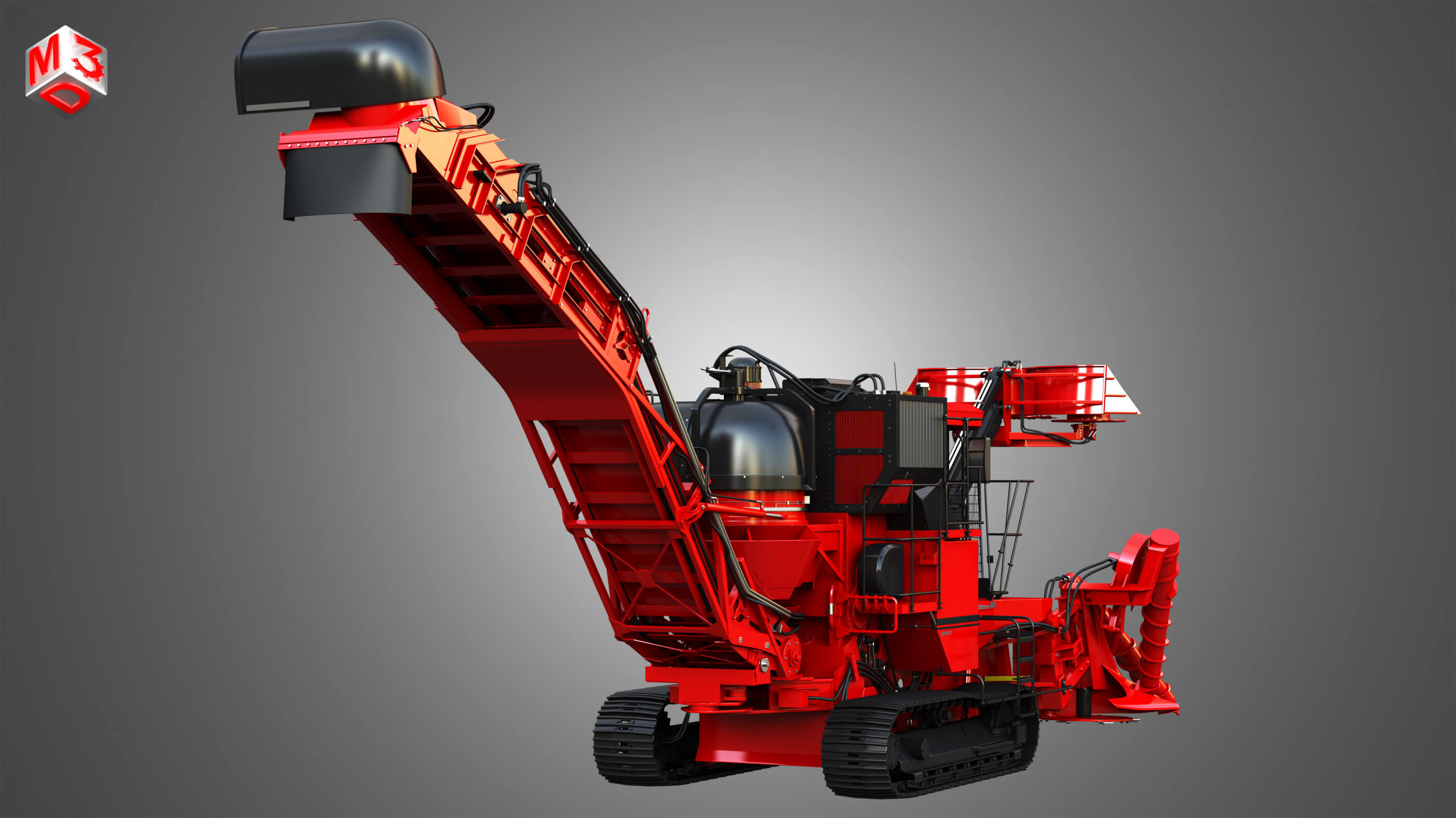 Austoft 8000 Sugercane Harvester - 3D Model by Markos3d