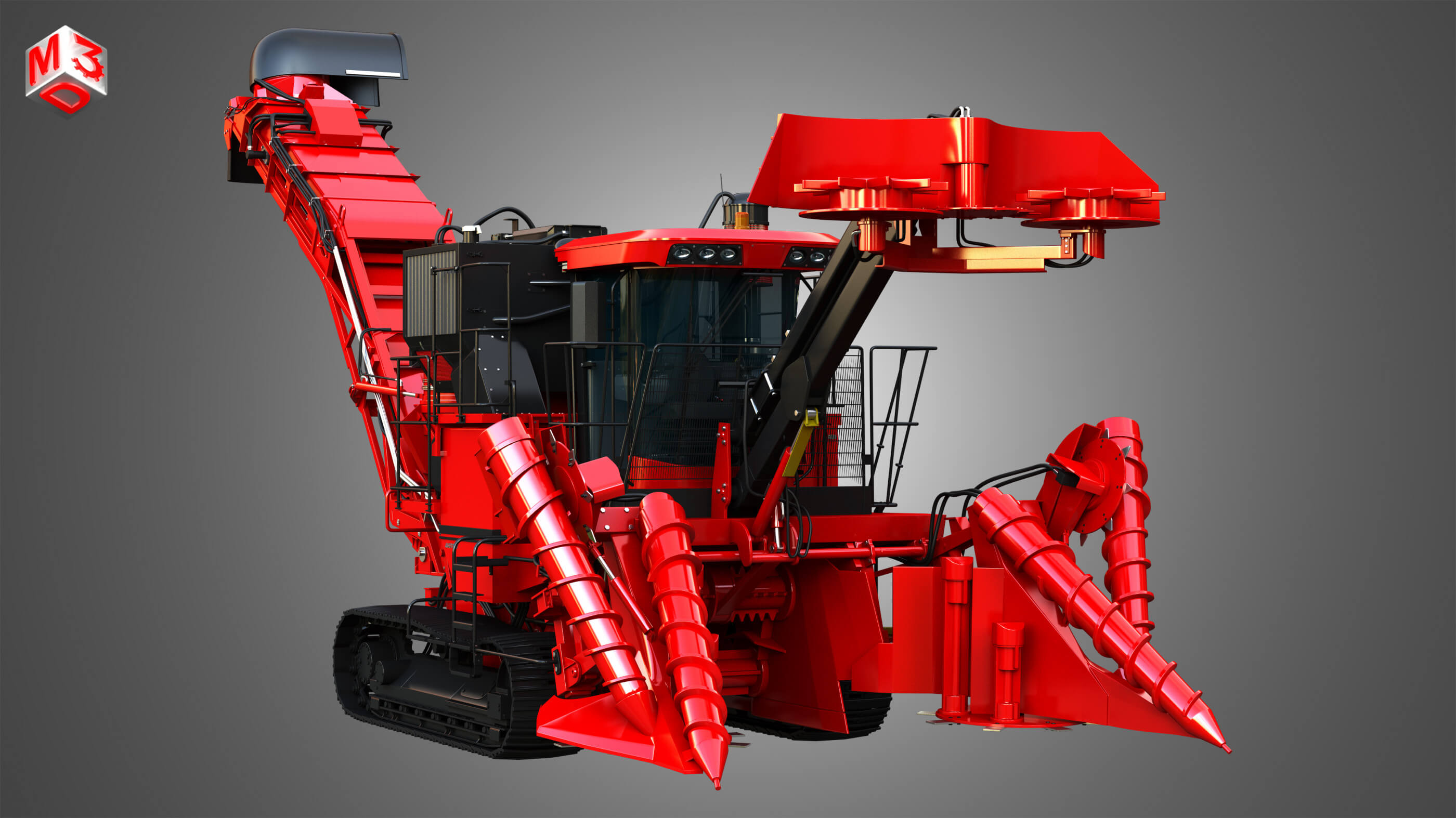 Austoft 8000 Sugercane Harvester - 3D Model by Markos3d