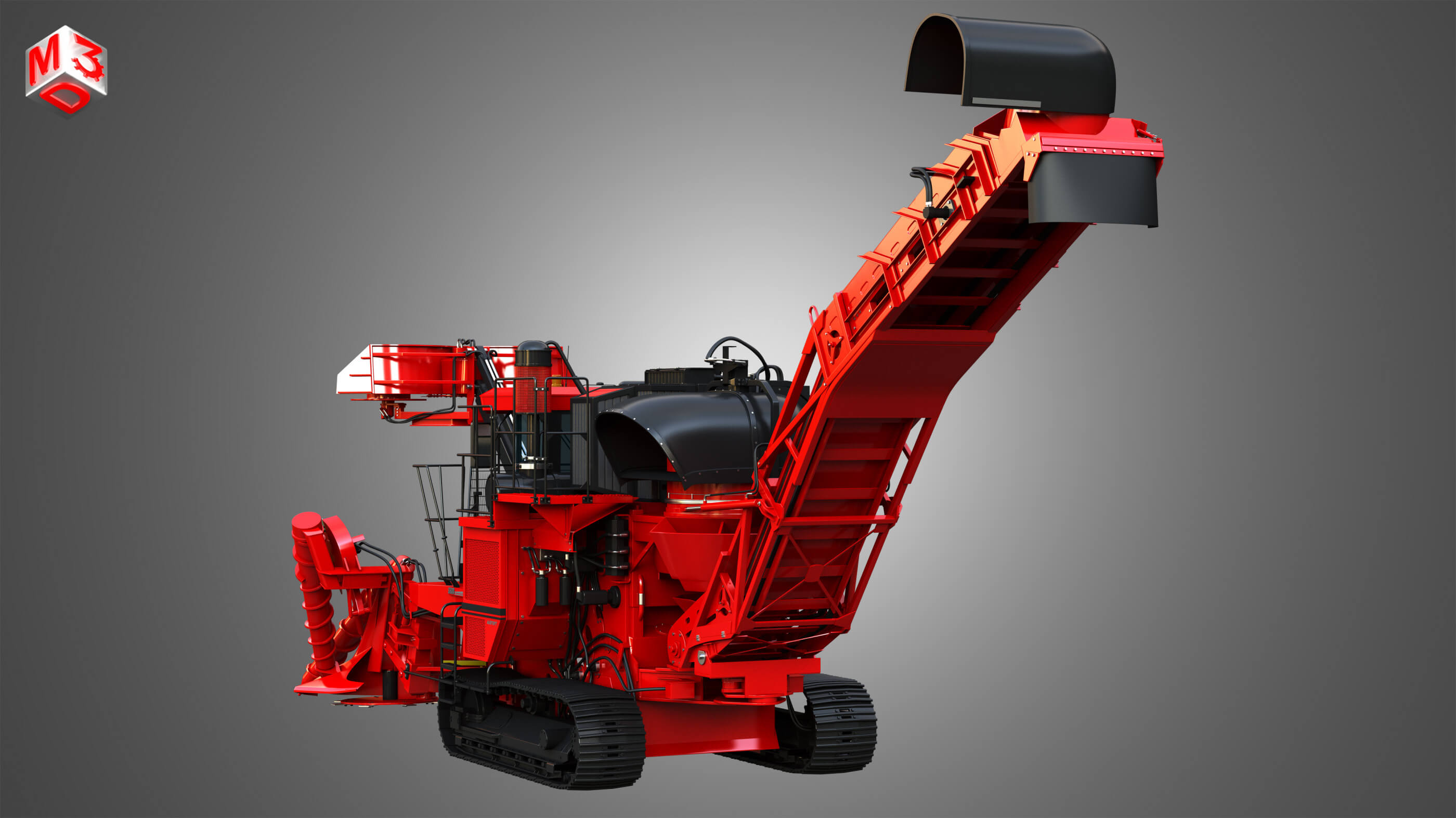 Austoft 8000 Sugercane Harvester - 3D Model by Markos3d