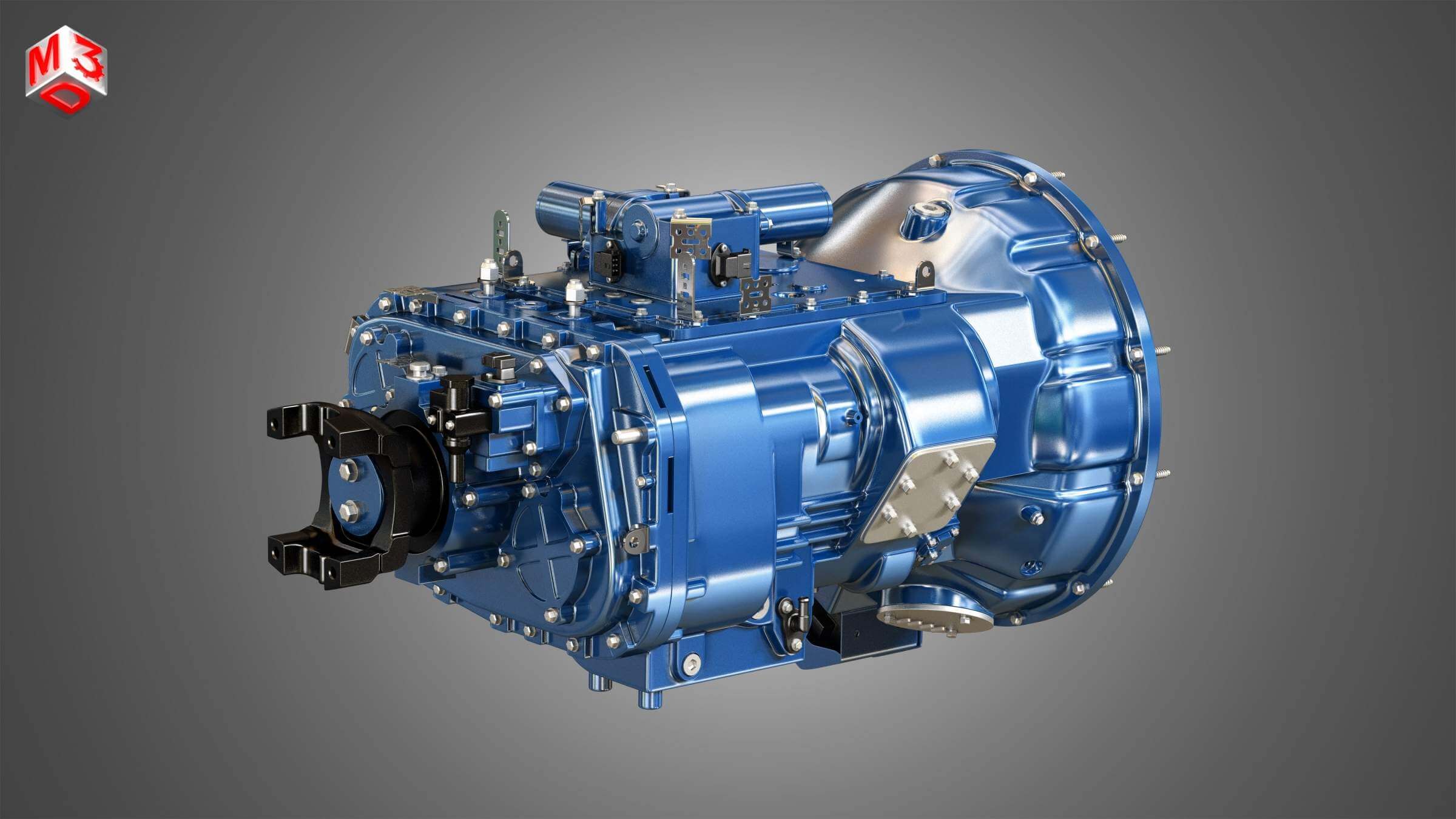 Auto Blue Transmission - 3D Model by Markos3d