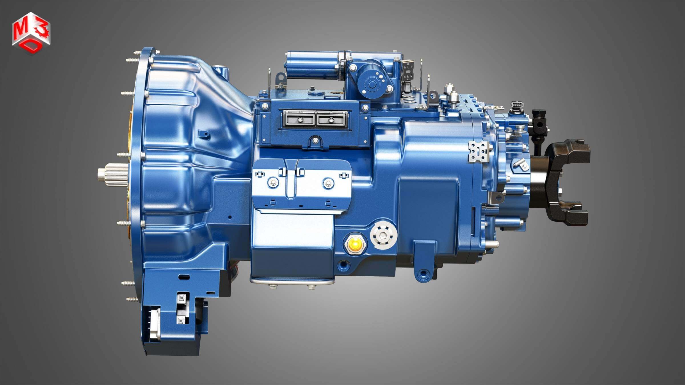 Auto Blue Transmission - 3D Model by Markos3d