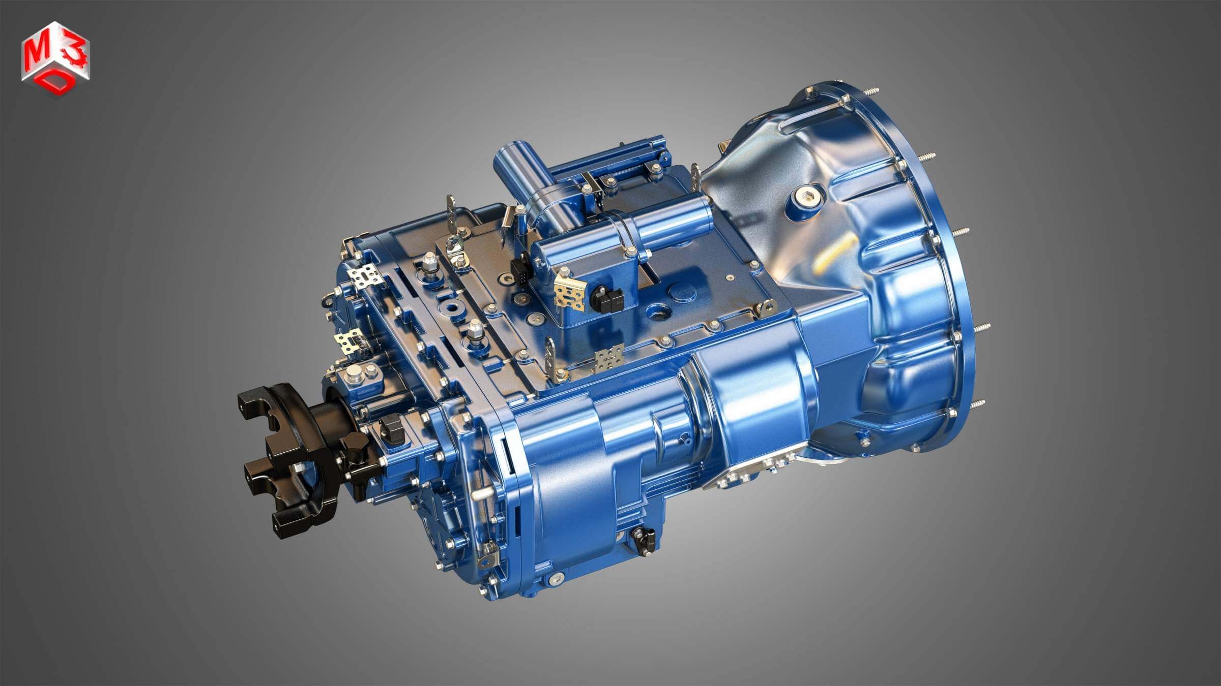 Auto Blue Transmission - 3D Model by Markos3d