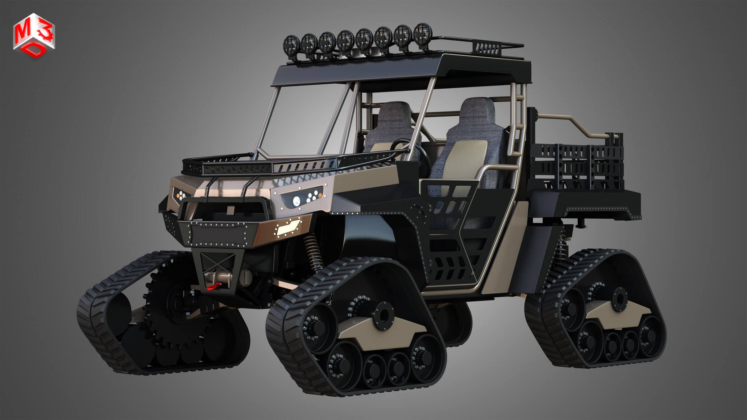 BMS - The Beast 1000 - with Tracks 3D Model by Markos3d
