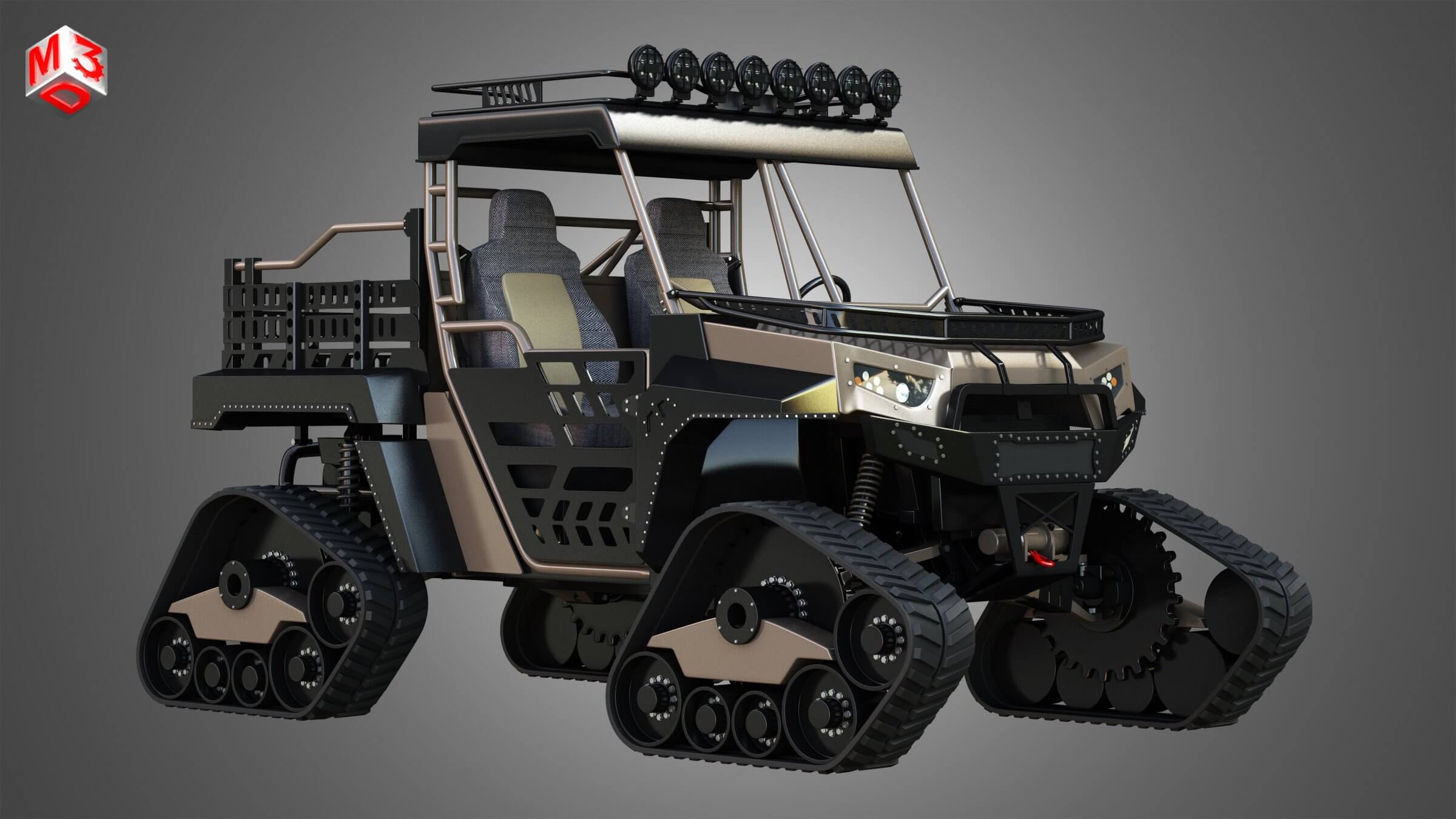 BMS - The Beast 1000 - with Tracks 3D Model by Markos3d