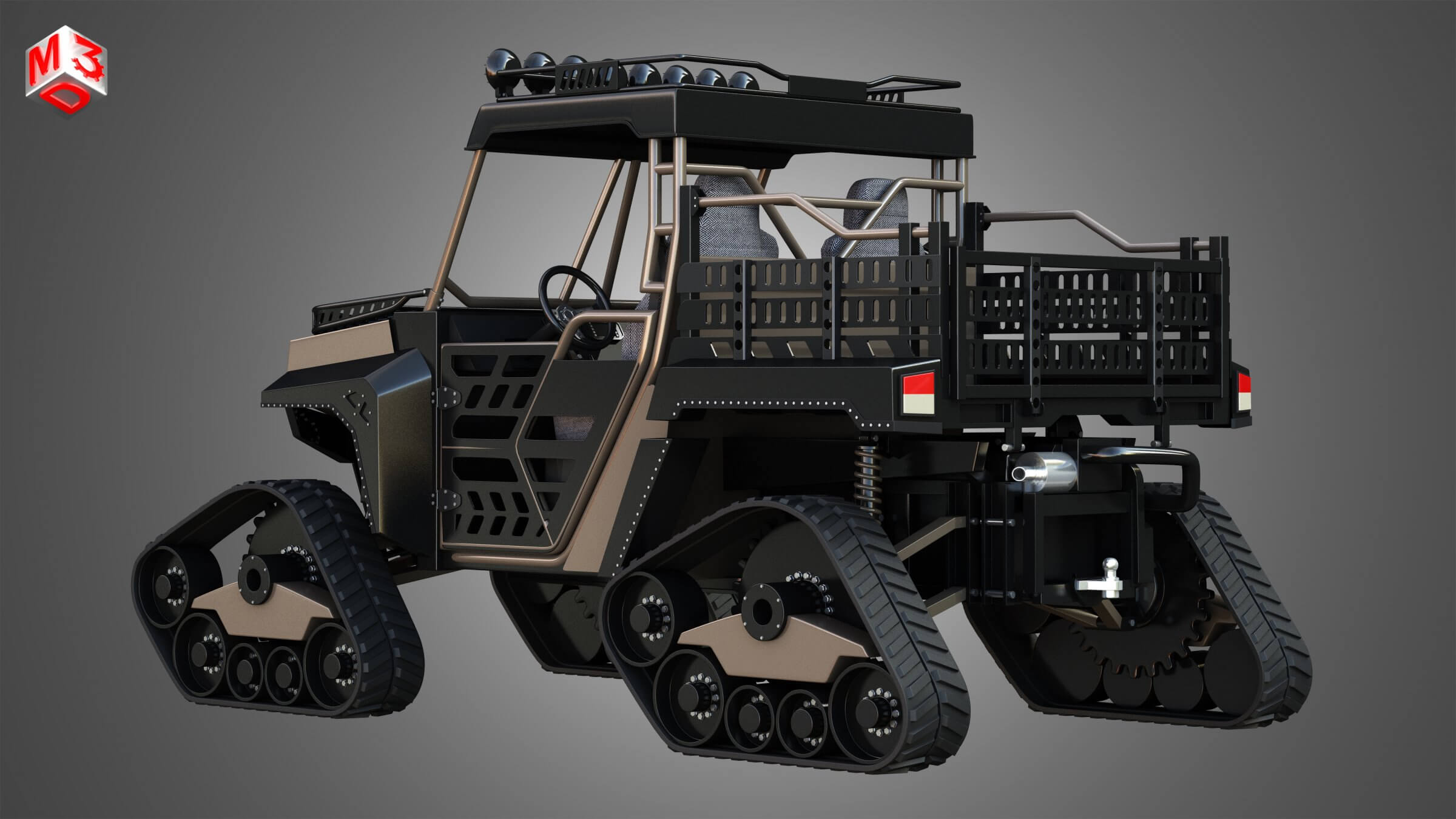 BMS - The Beast 1000 - with Tracks 3D Model by Markos3d