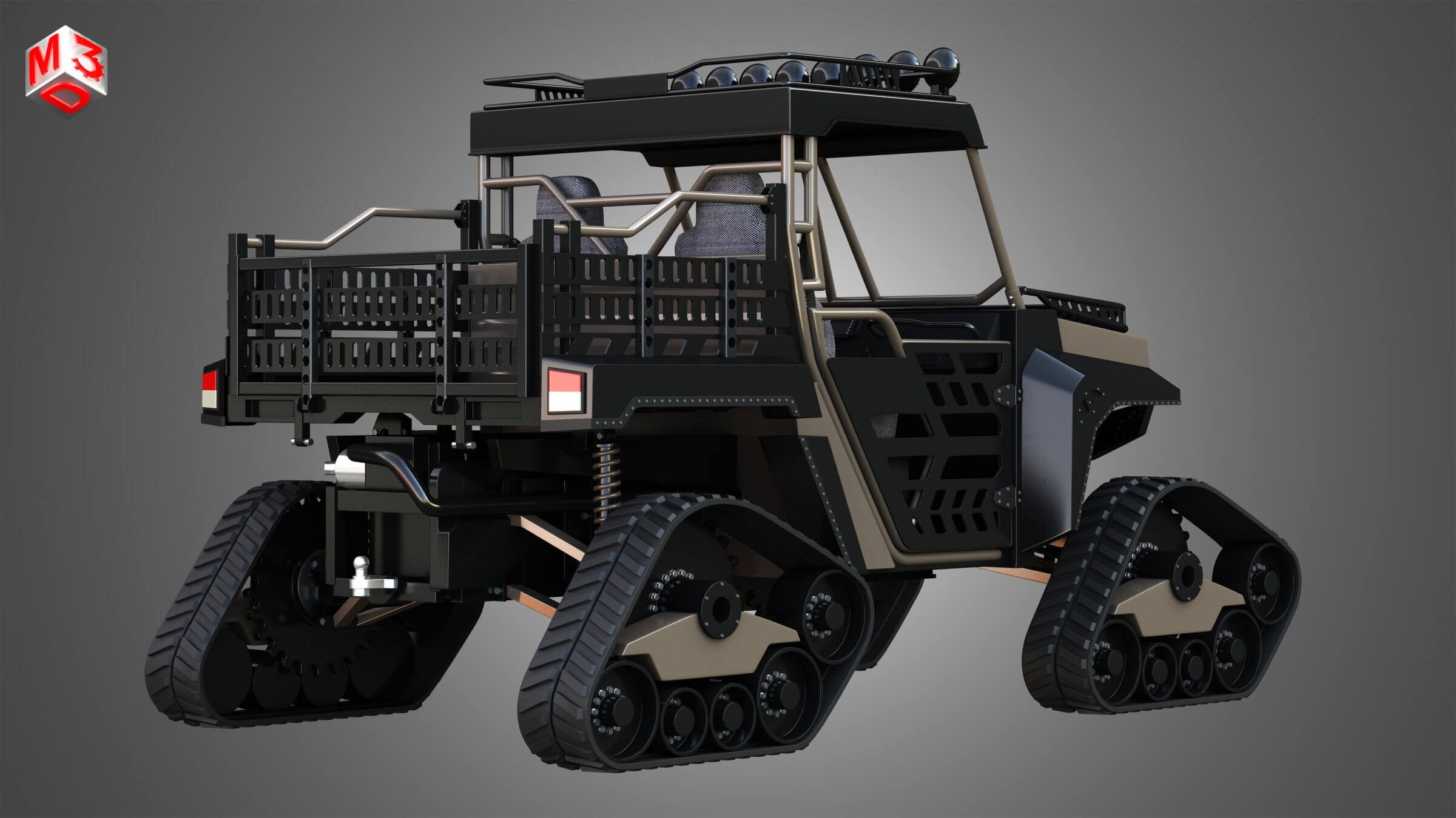 BMS - The Beast 1000 - with Tracks 3D Model by Markos3d