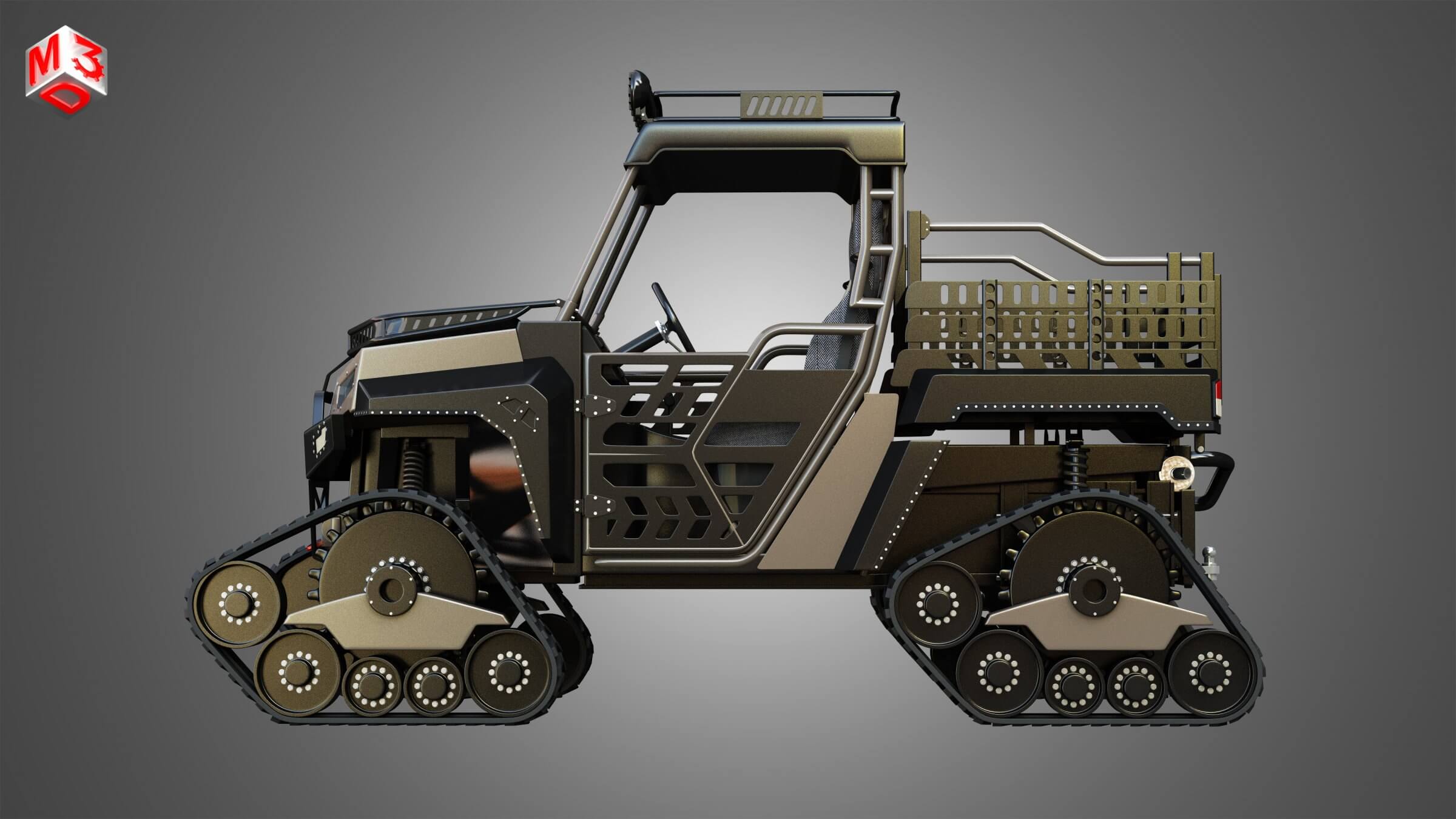 BMS - The Beast 1000 - with Tracks 3D Model by Markos3d