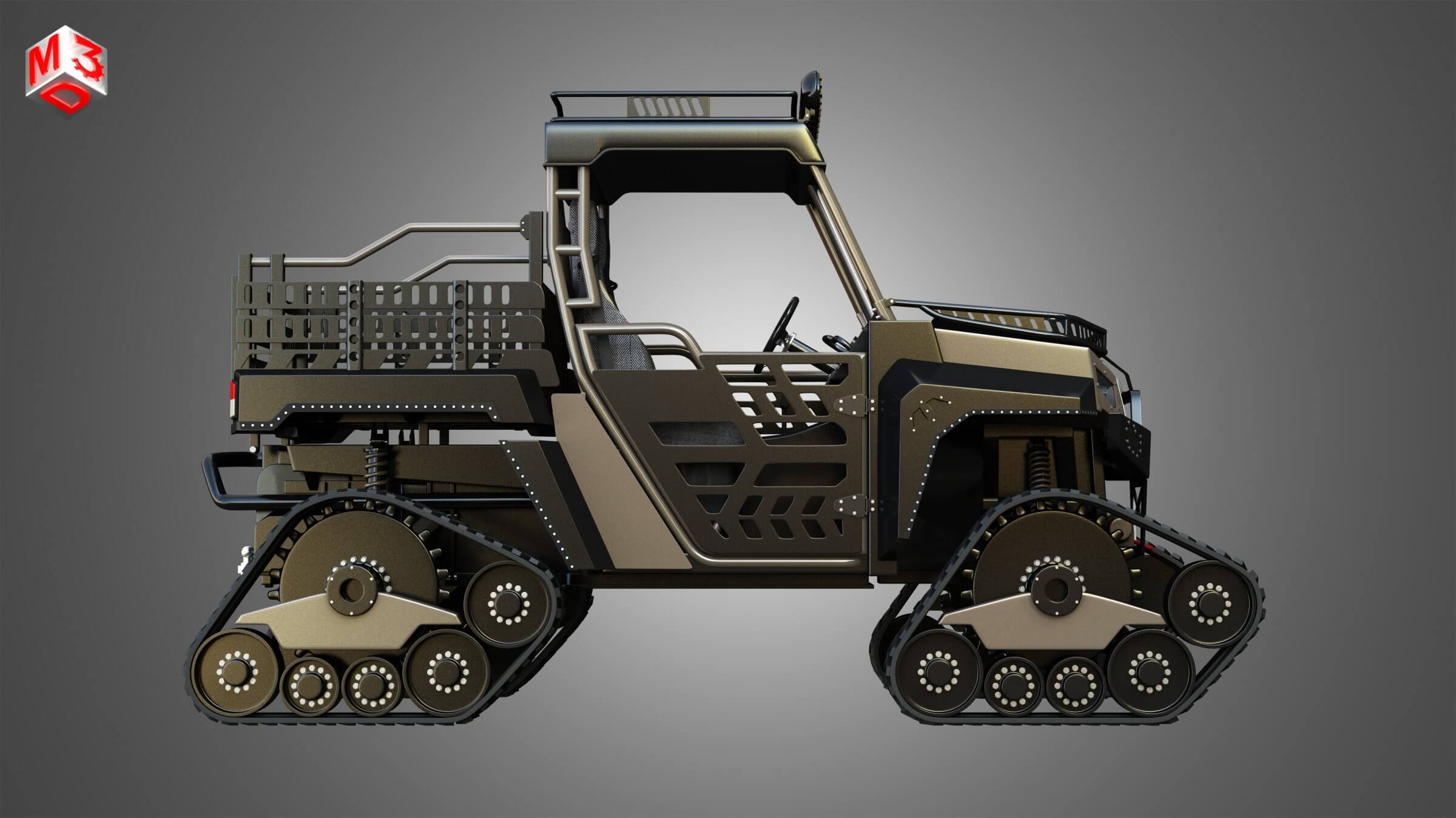 BMS - The Beast 1000 - with Tracks 3D Model by Markos3d