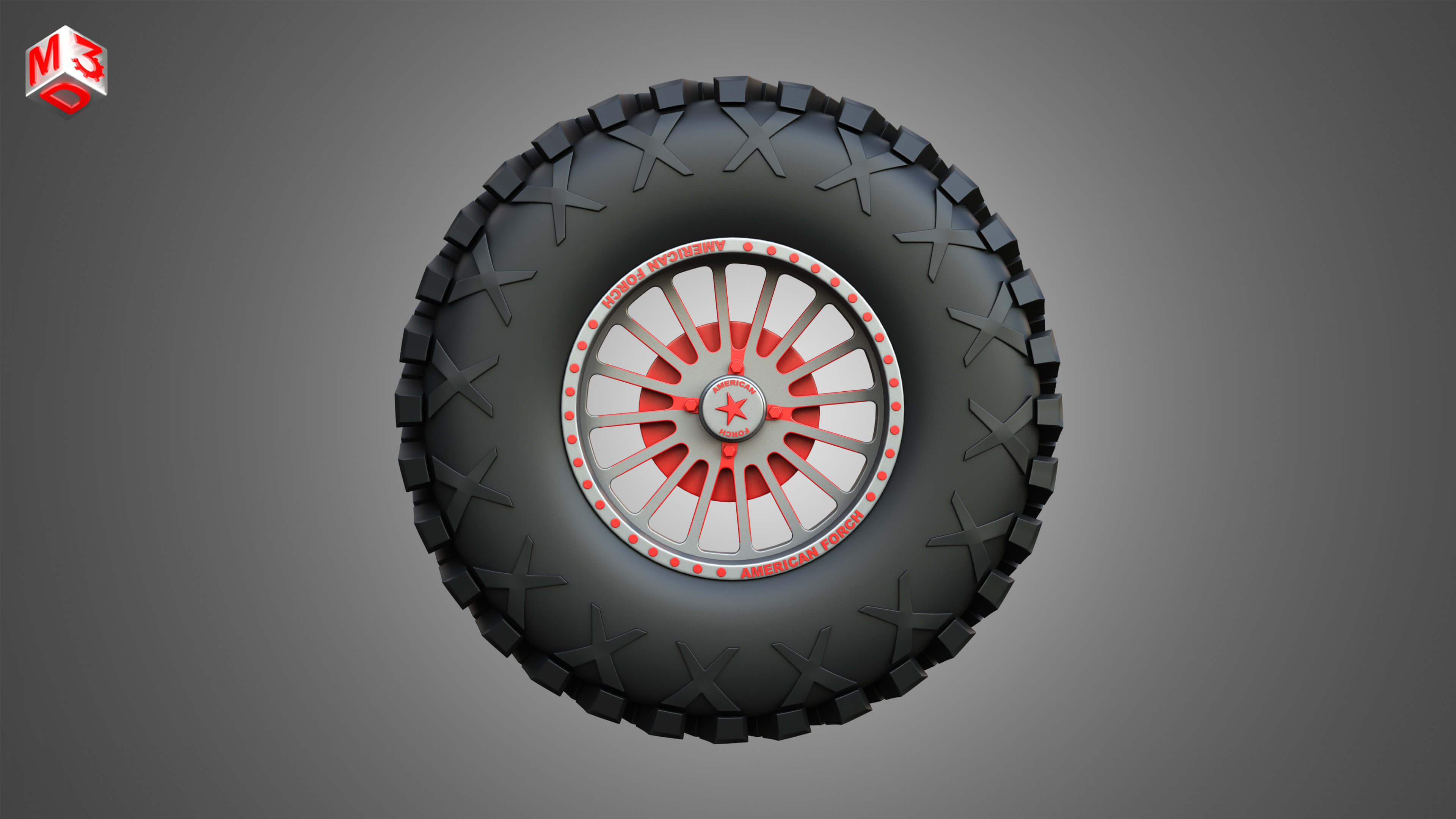 Buggy Wheel & Tire 2 - 3D Model by Markos3d