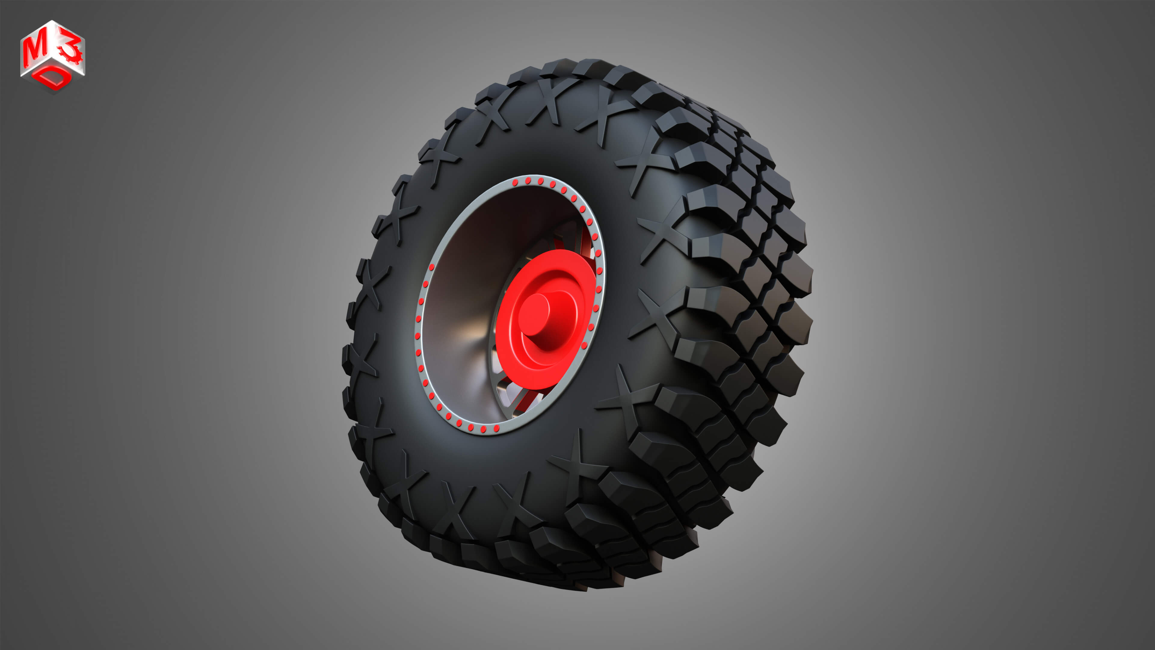 Buggy Wheel & Tire 2 - 3D Model by Markos3d