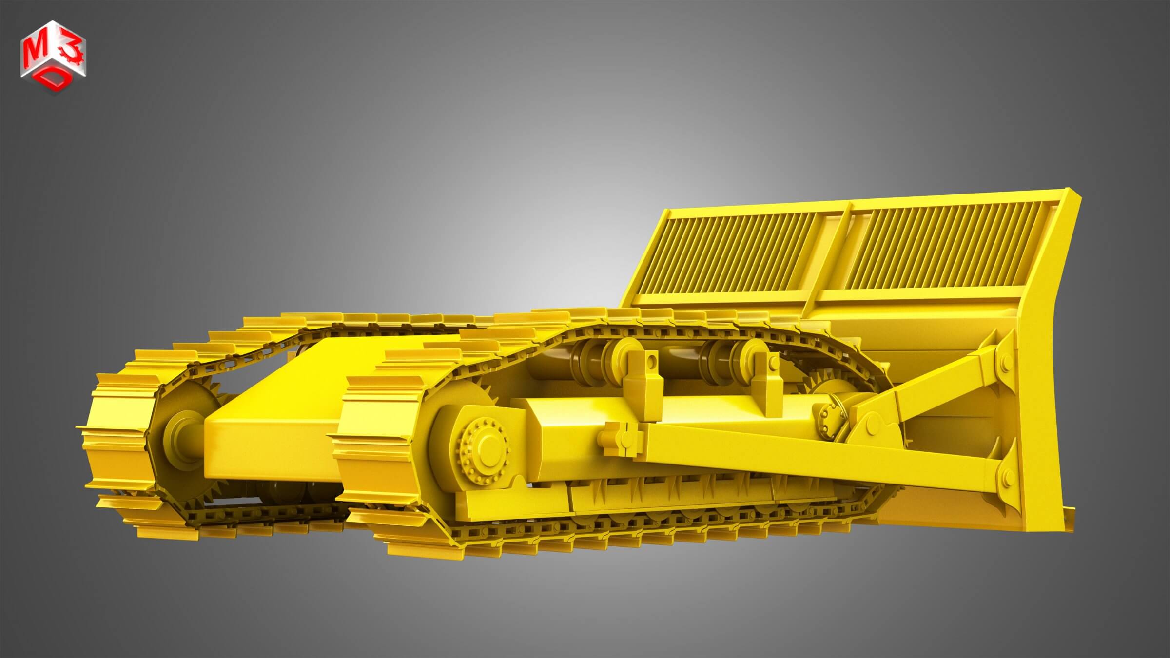 Bulldozer Tracks with Ground Engaging Tool - 3D Model by Markos3d