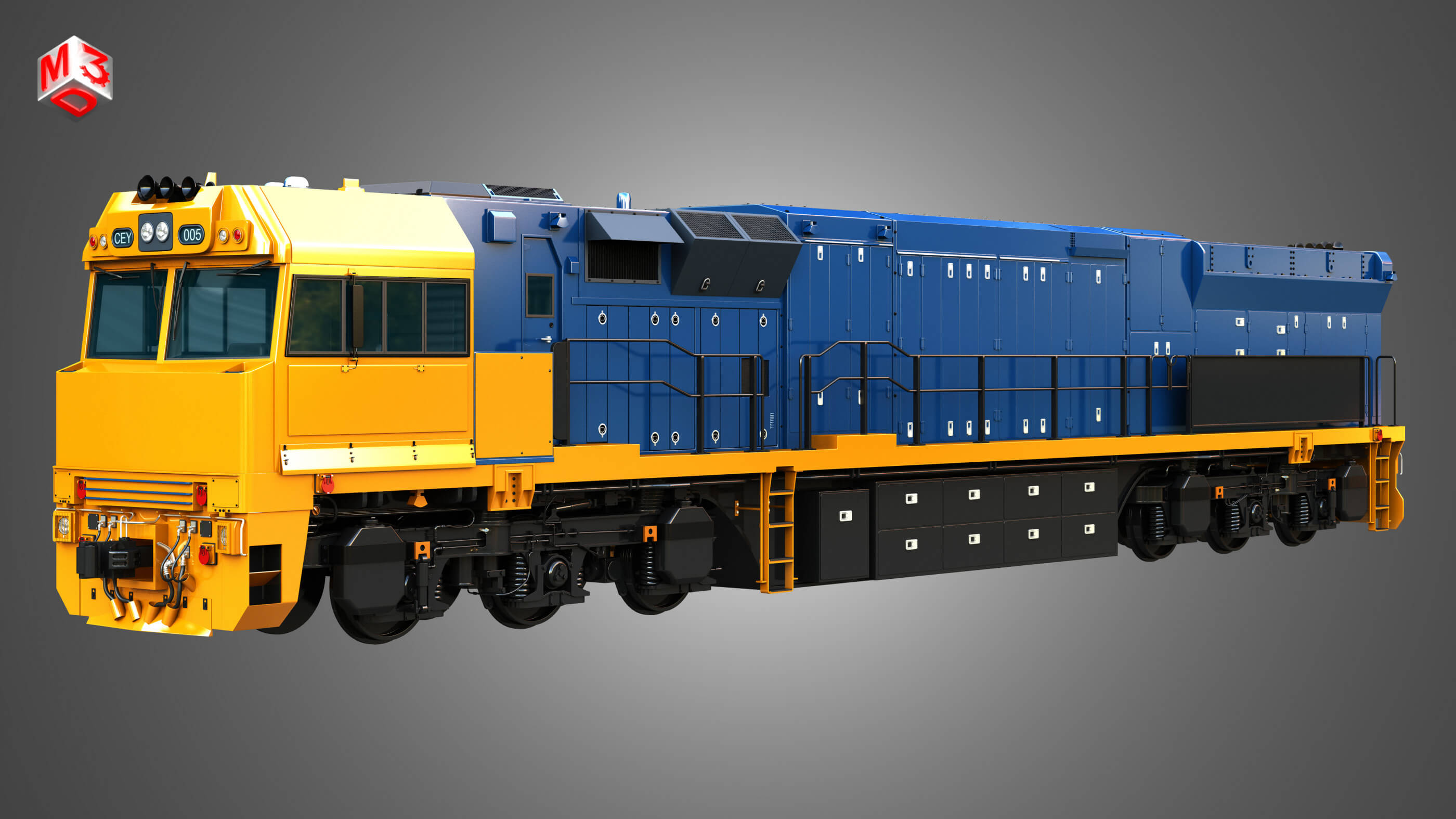 C44aci Locomotive - 3D Model by Markos3d