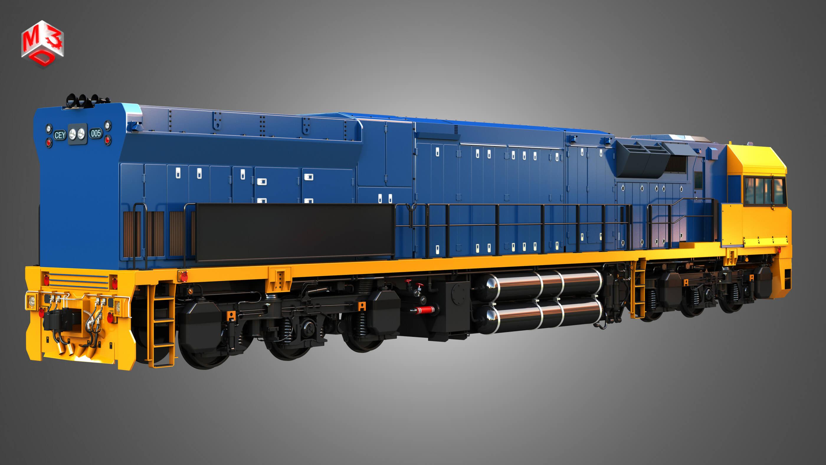 C44aci Locomotive - 3D Model by Markos3d