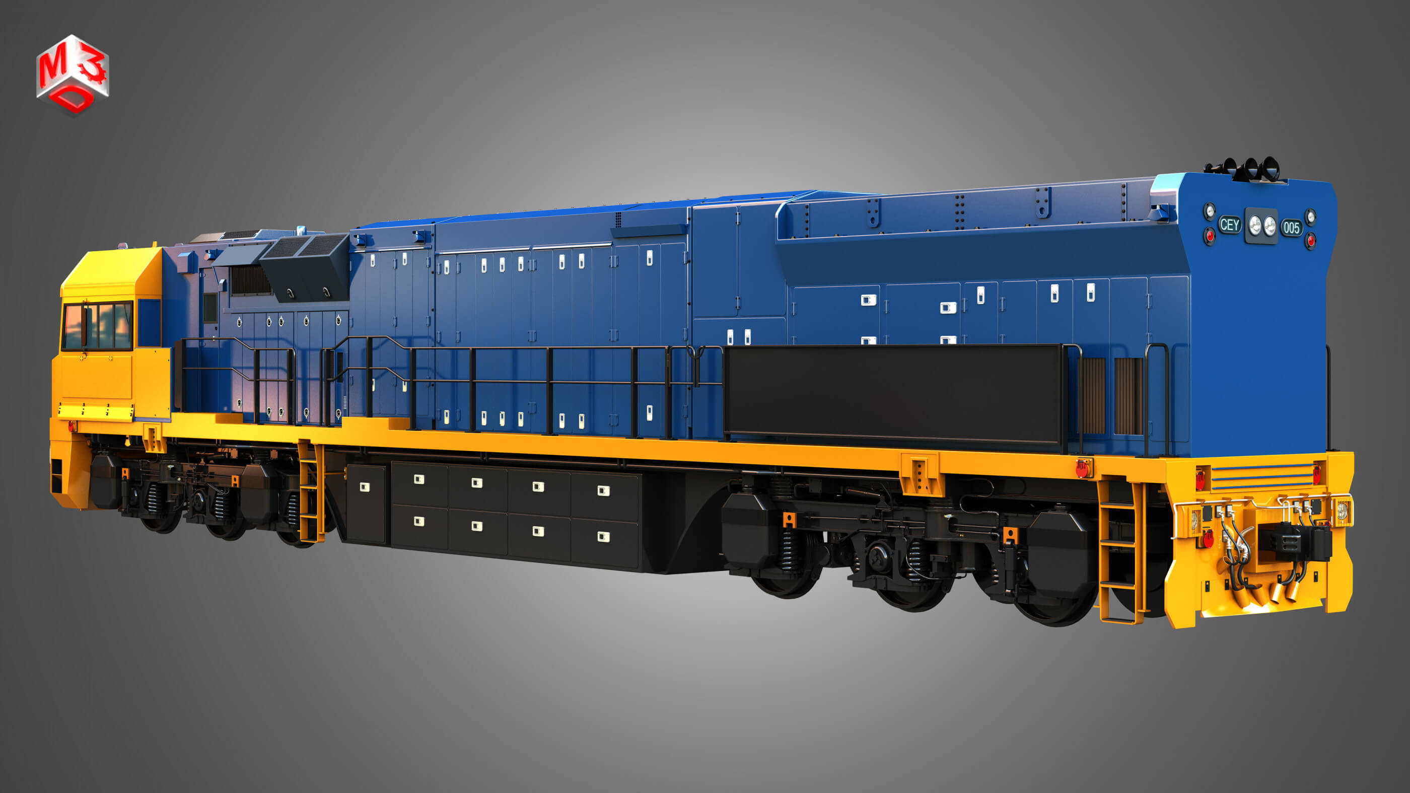 C44aci Locomotive - 3D Model by Markos3d