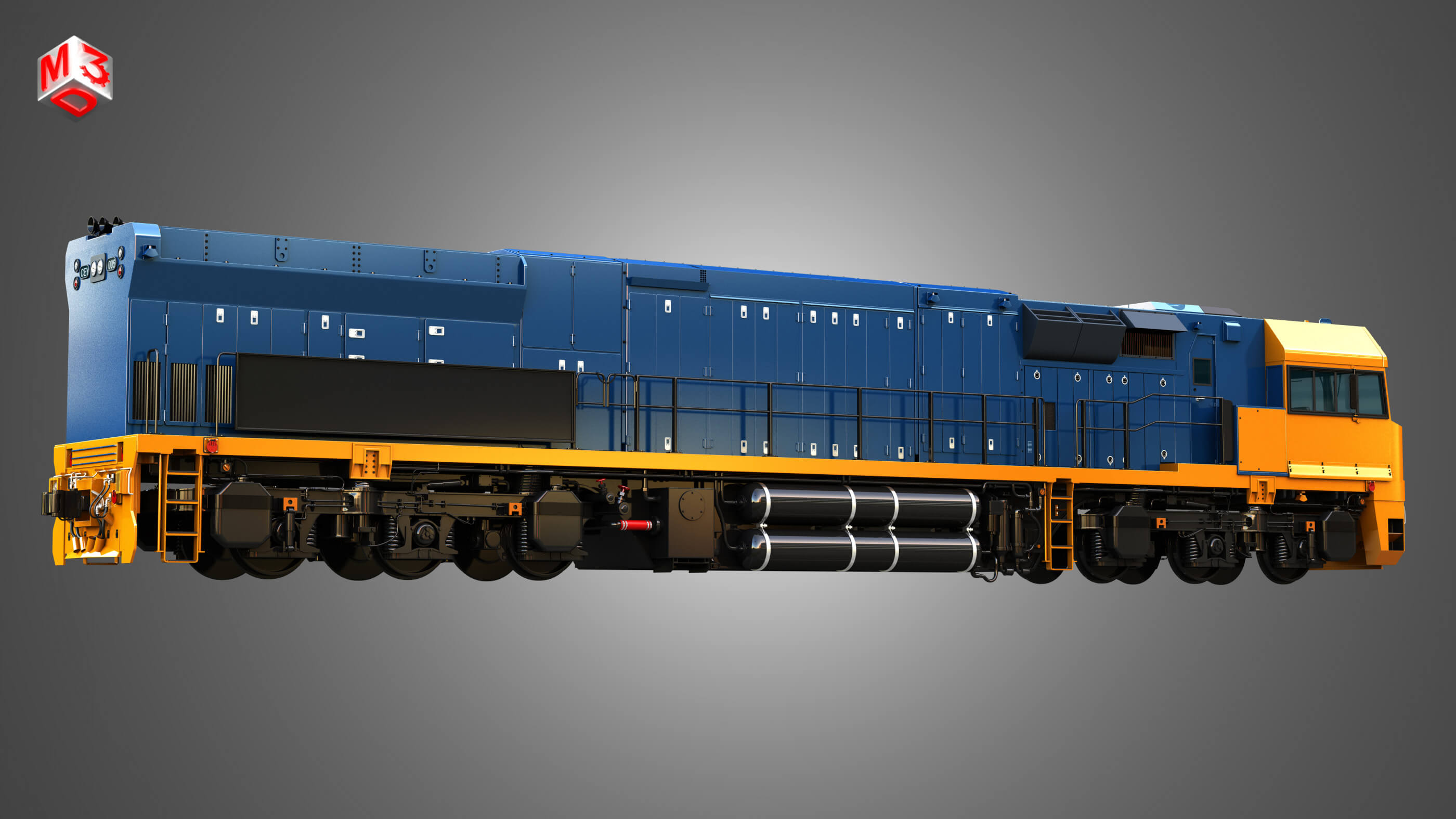 C44aci Locomotive - 3D Model by Markos3d