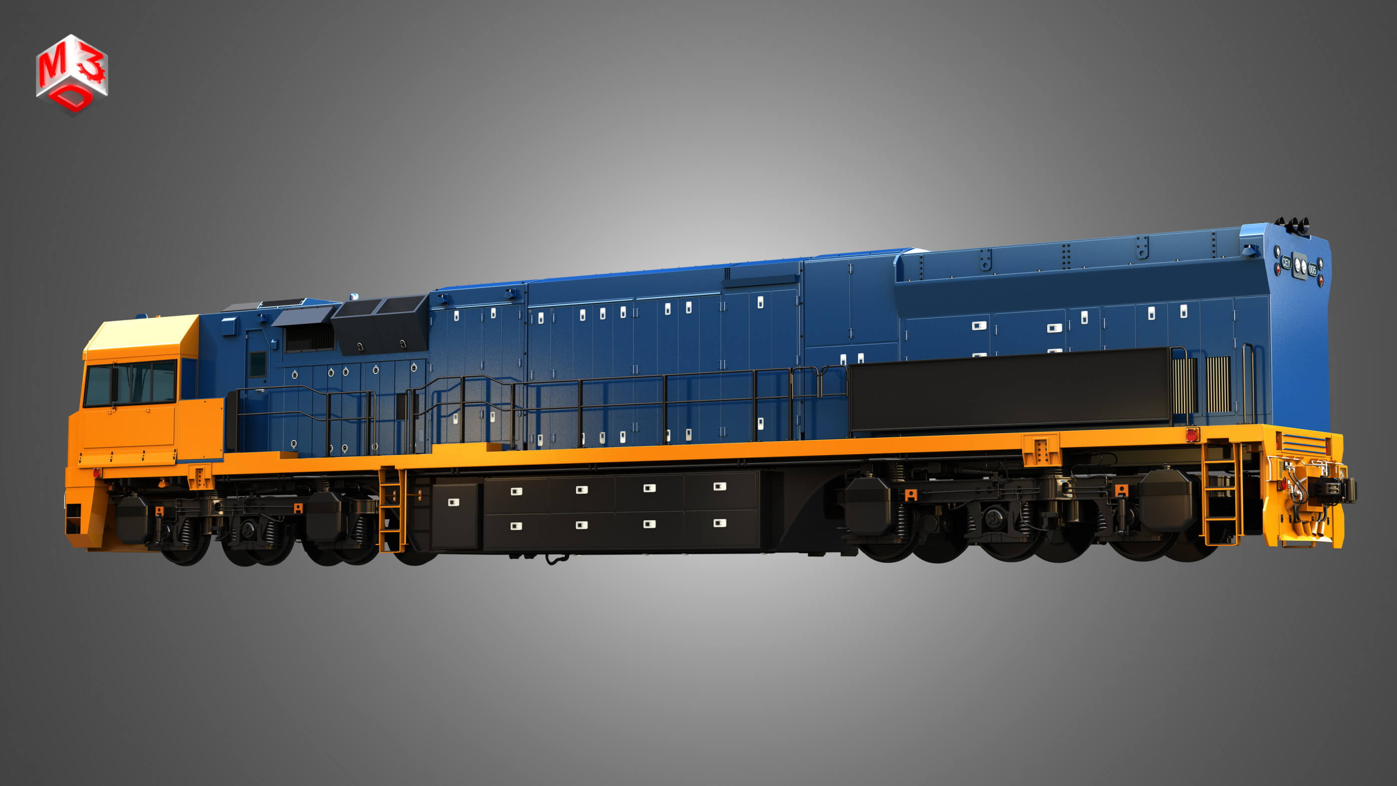 C44aci Locomotive - 3D Model by Markos3d