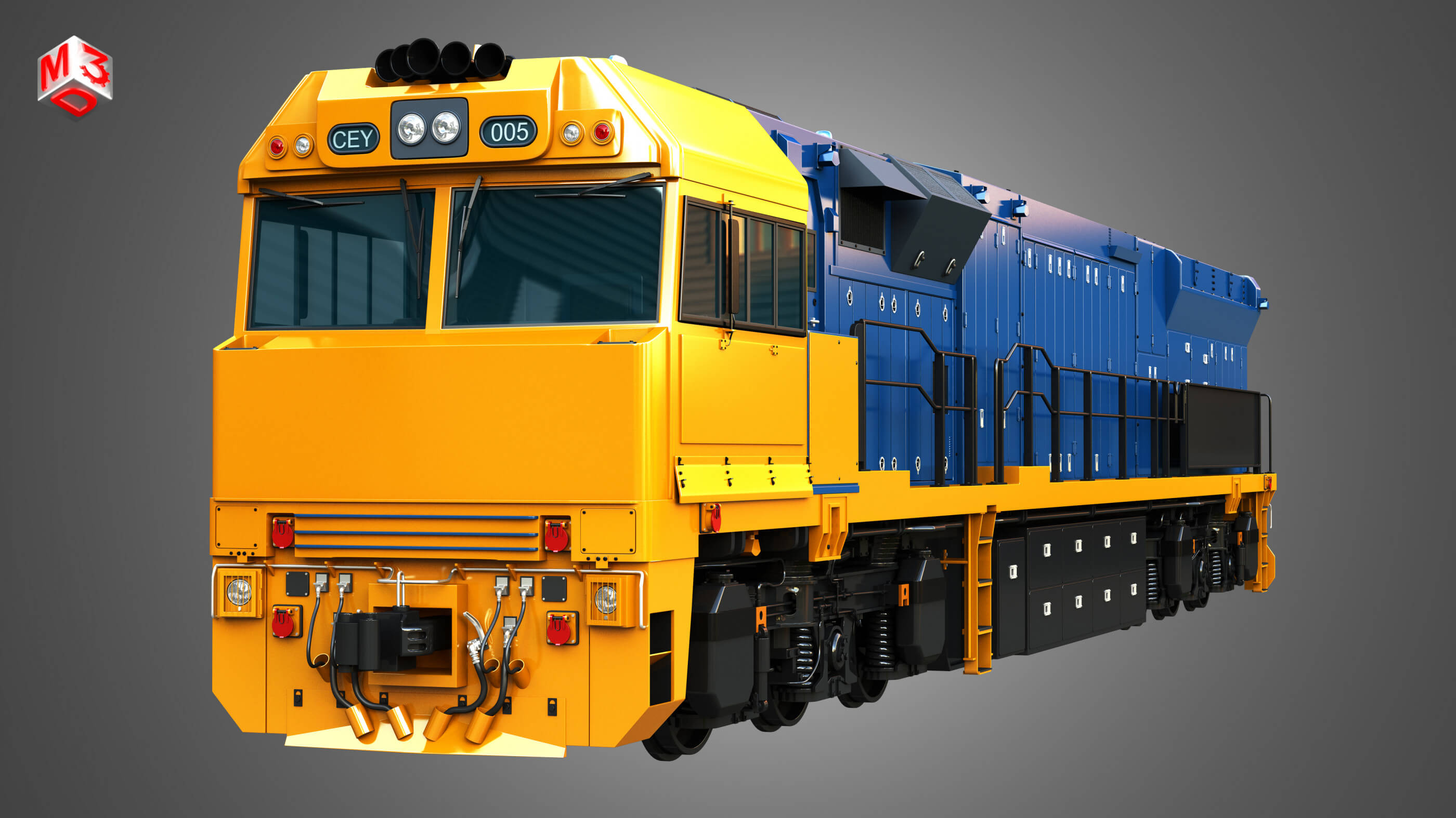 C44aci Locomotive - 3D Model by Markos3d
