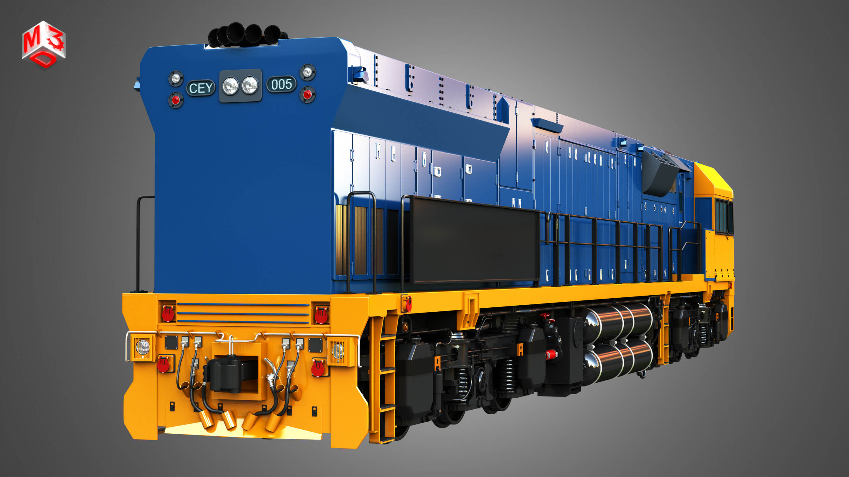 C44aci Locomotive - 3D Model by Markos3d