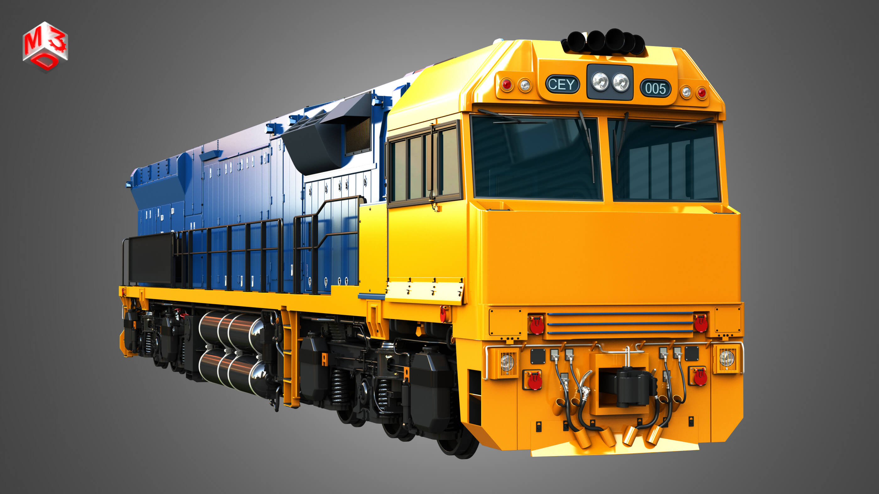 C44aci Locomotive - 3D Model by Markos3d