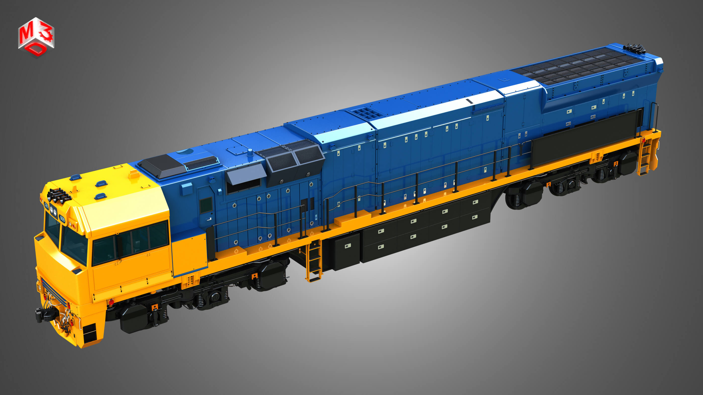 C44aci Locomotive - 3D Model by Markos3d