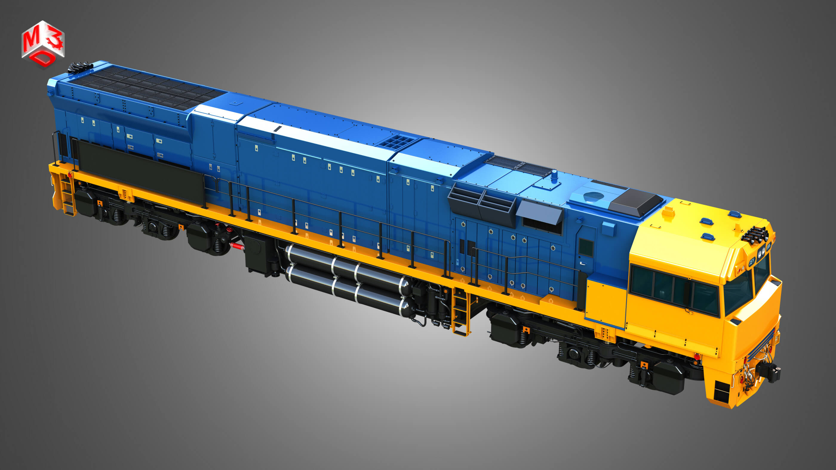 C44aci Locomotive - 3D Model by Markos3d