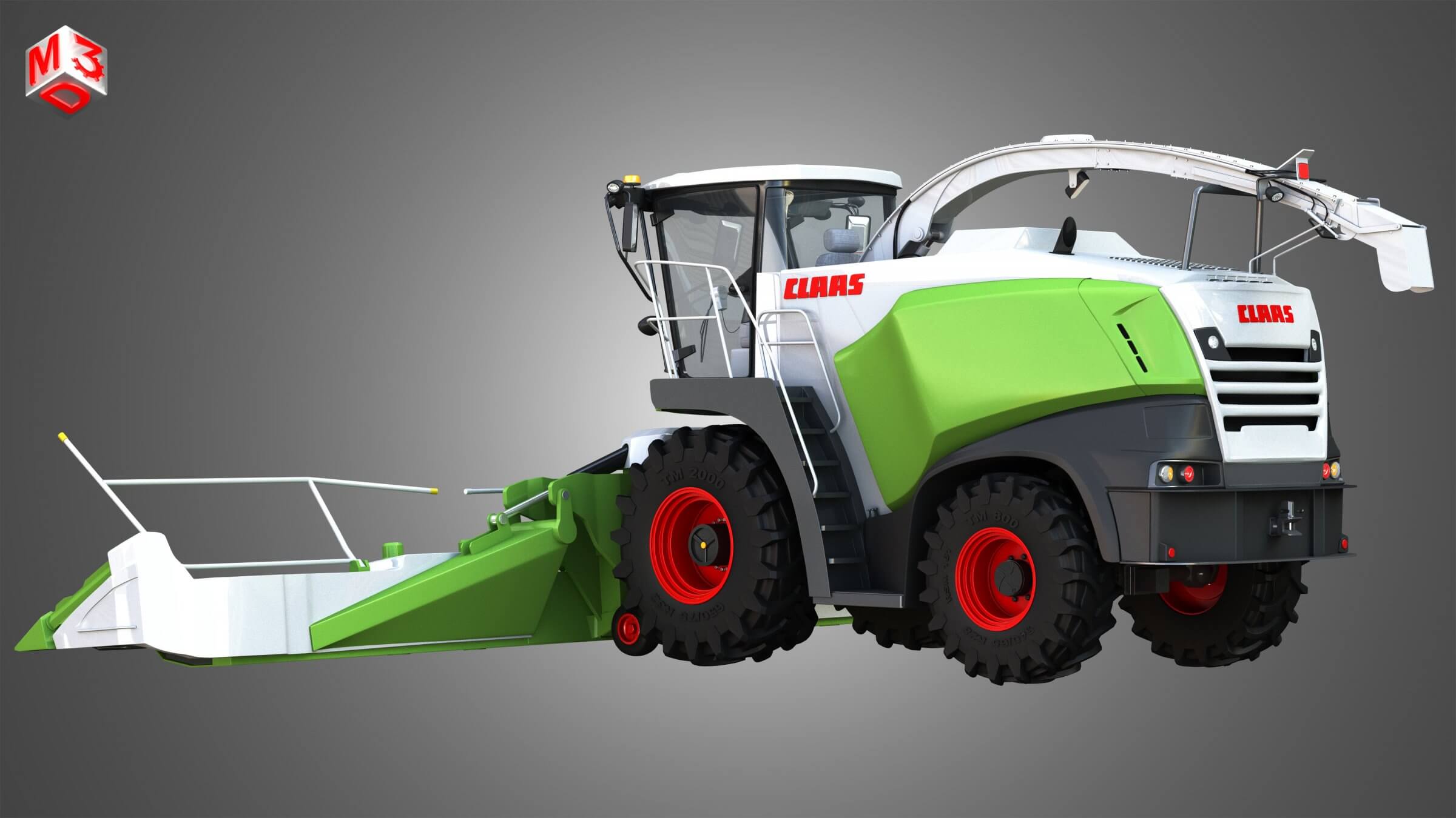 Claas Jaguar Harvester - with Front Harvester 3D Model by Markos3d