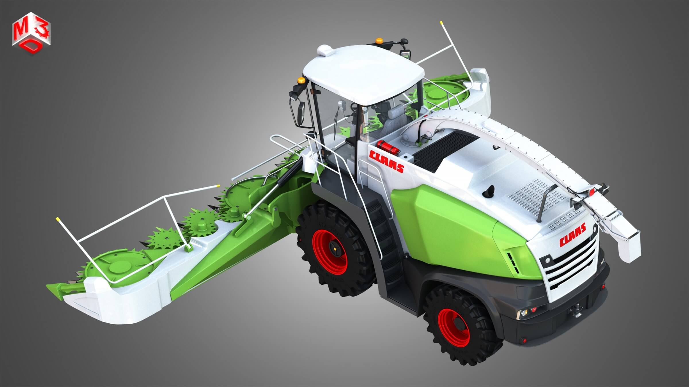 Claas Jaguar Harvester - with Front Harvester 3D Model by Markos3d
