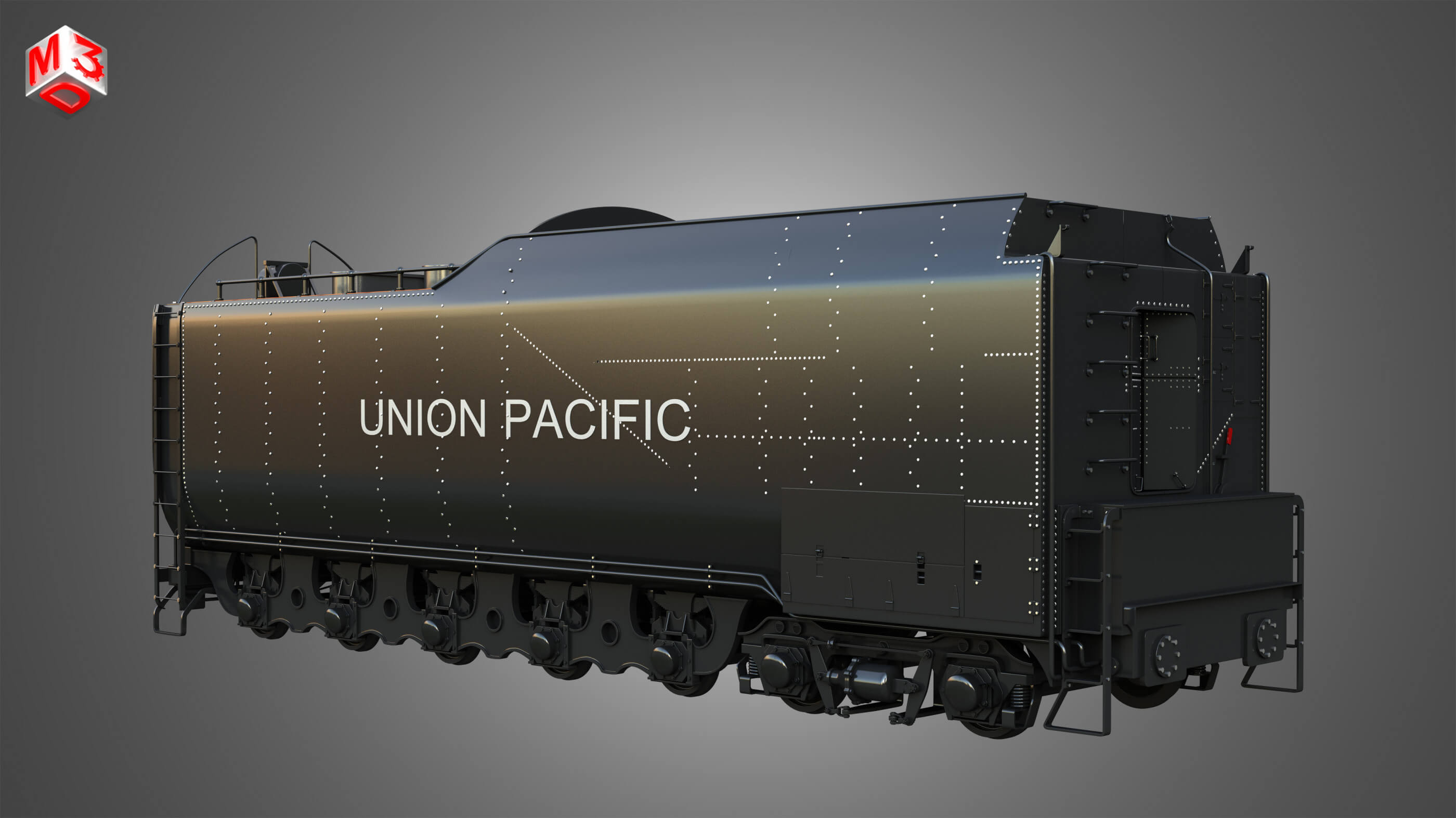 Coal Wagon - Big Boy 4014 - Steam Locomotive 3D Model by Markos3d