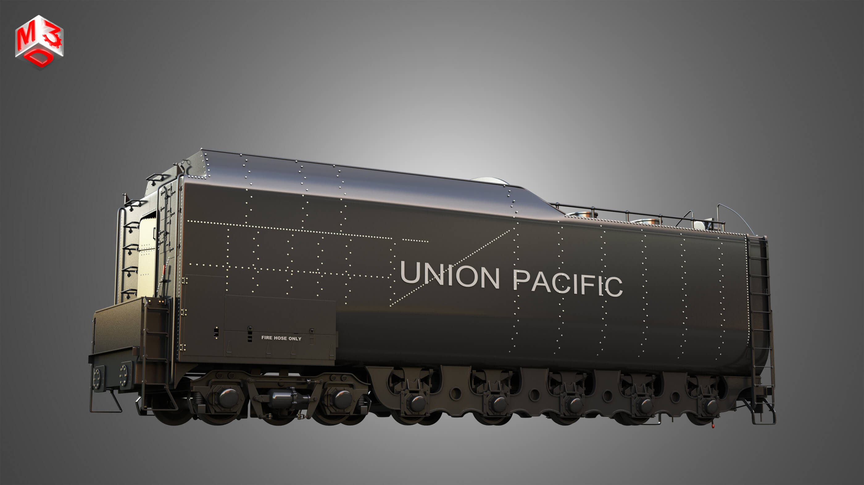 Coal Wagon - Big Boy 4014 - Steam Locomotive 3D Model by Markos3d
