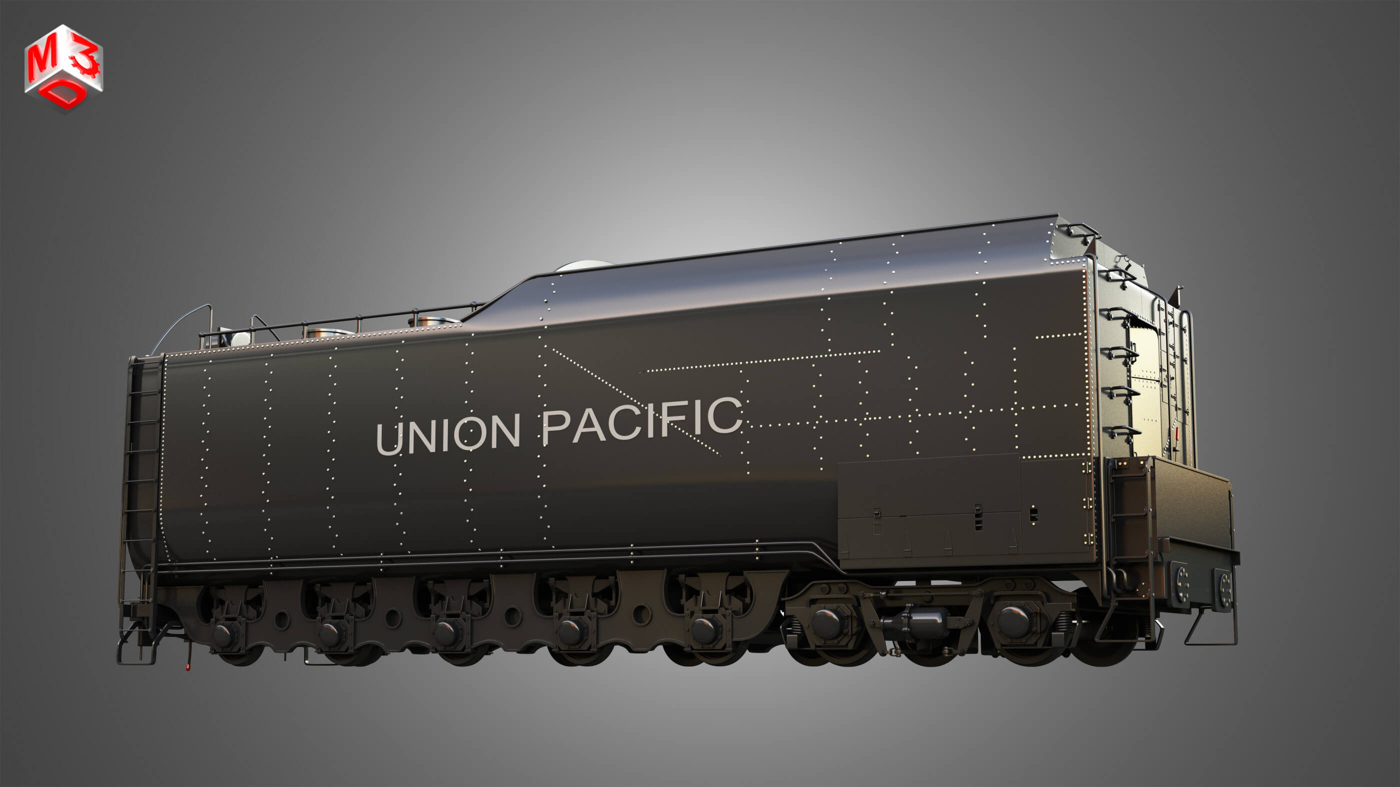 Coal Wagon - Big Boy 4014 - Steam Locomotive 3D Model by Markos3d