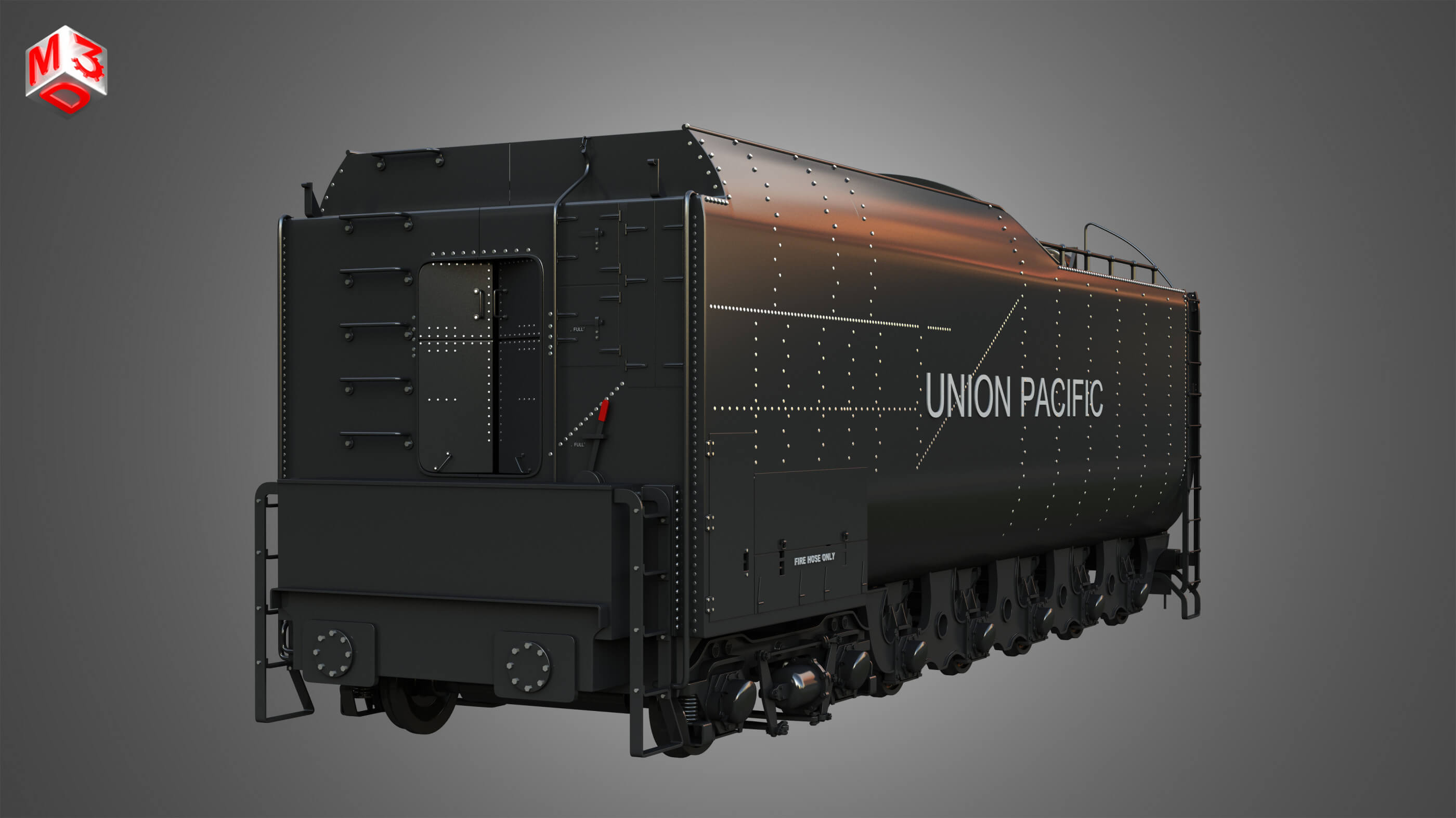 Coal Wagon - Big Boy 4014 - Steam Locomotive 3D Model by Markos3d
