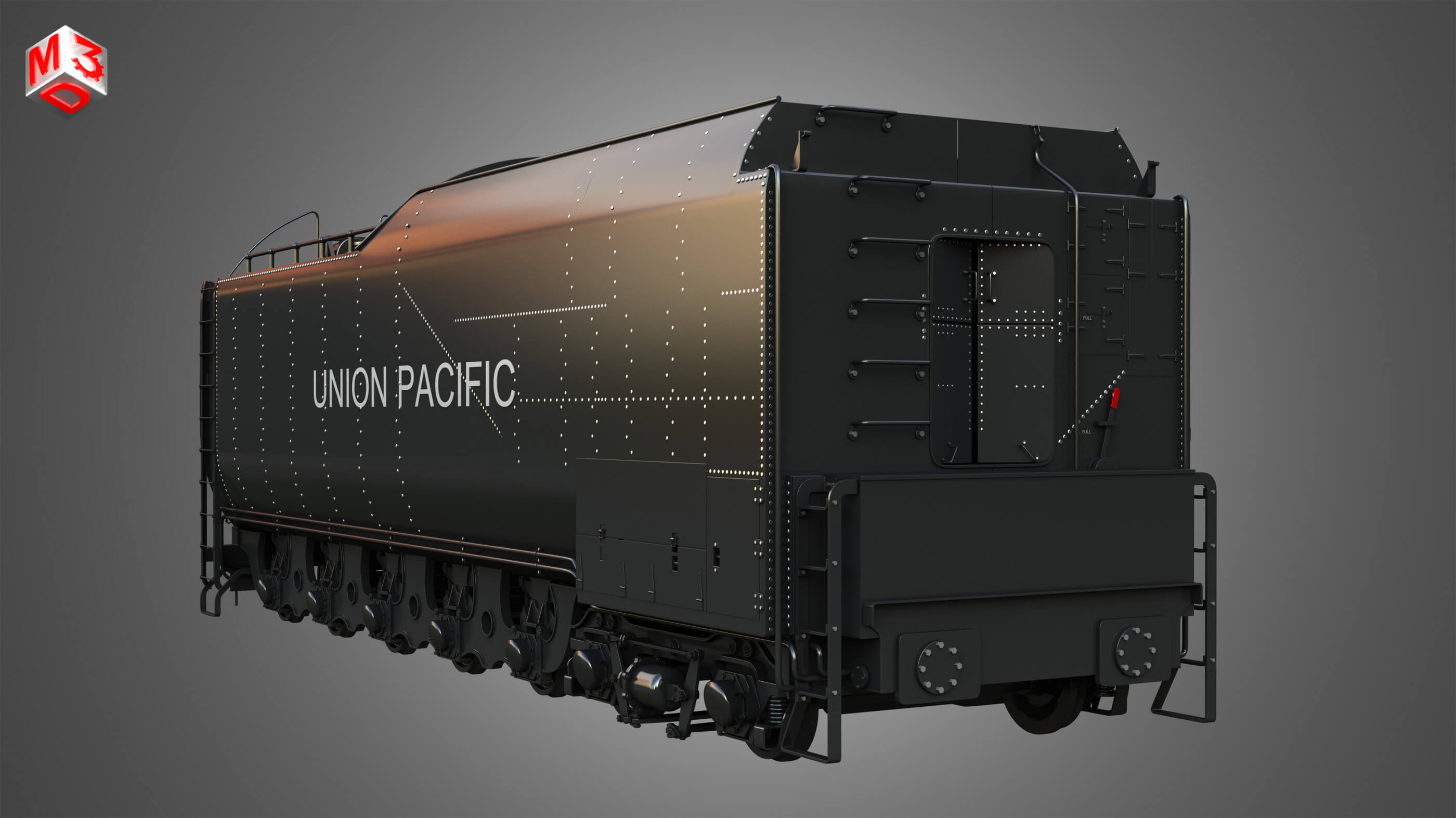 Coal Wagon - Big Boy 4014 - Steam Locomotive 3D Model by Markos3d