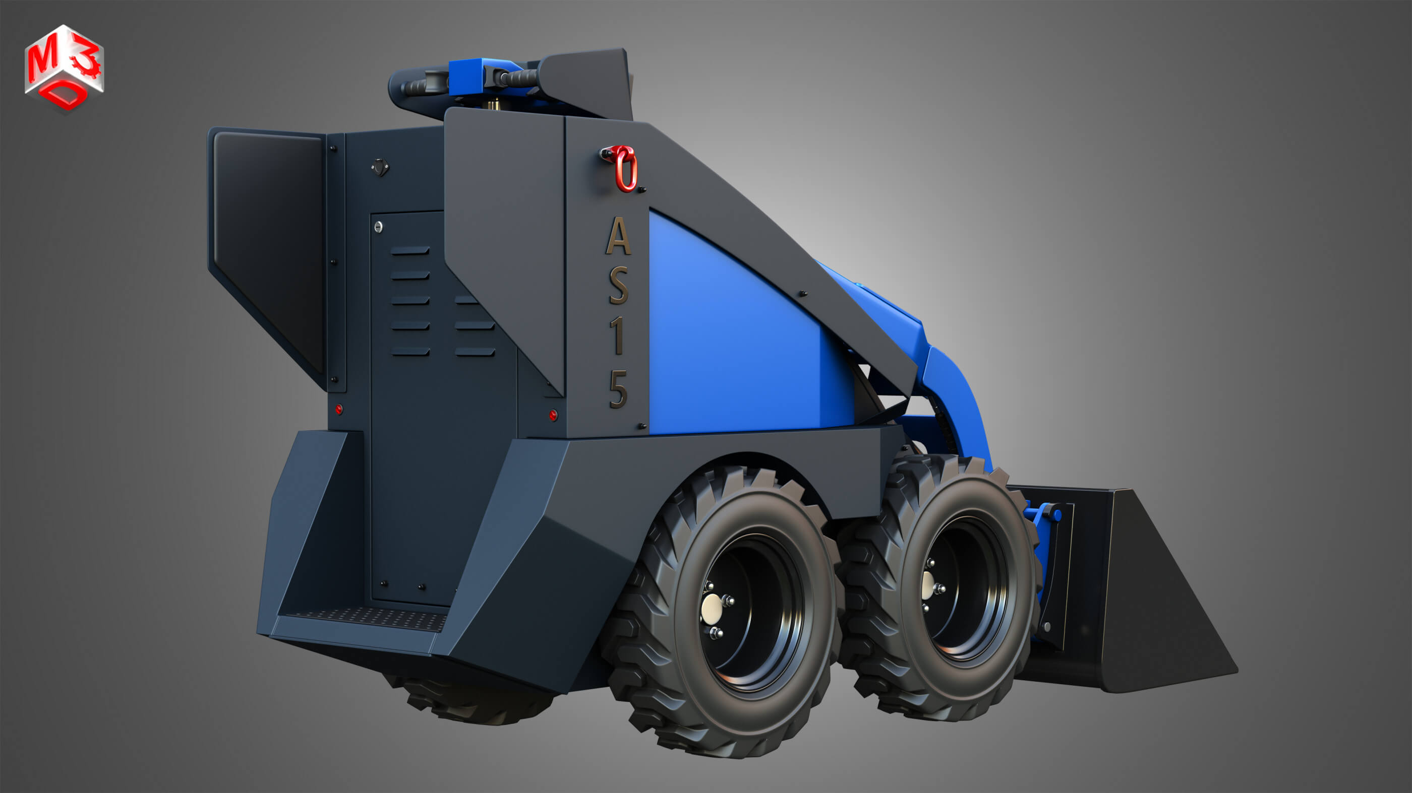 Conmeq AS15 Mini Skid Steer - Loader Bucket 3D Model by Markos3d