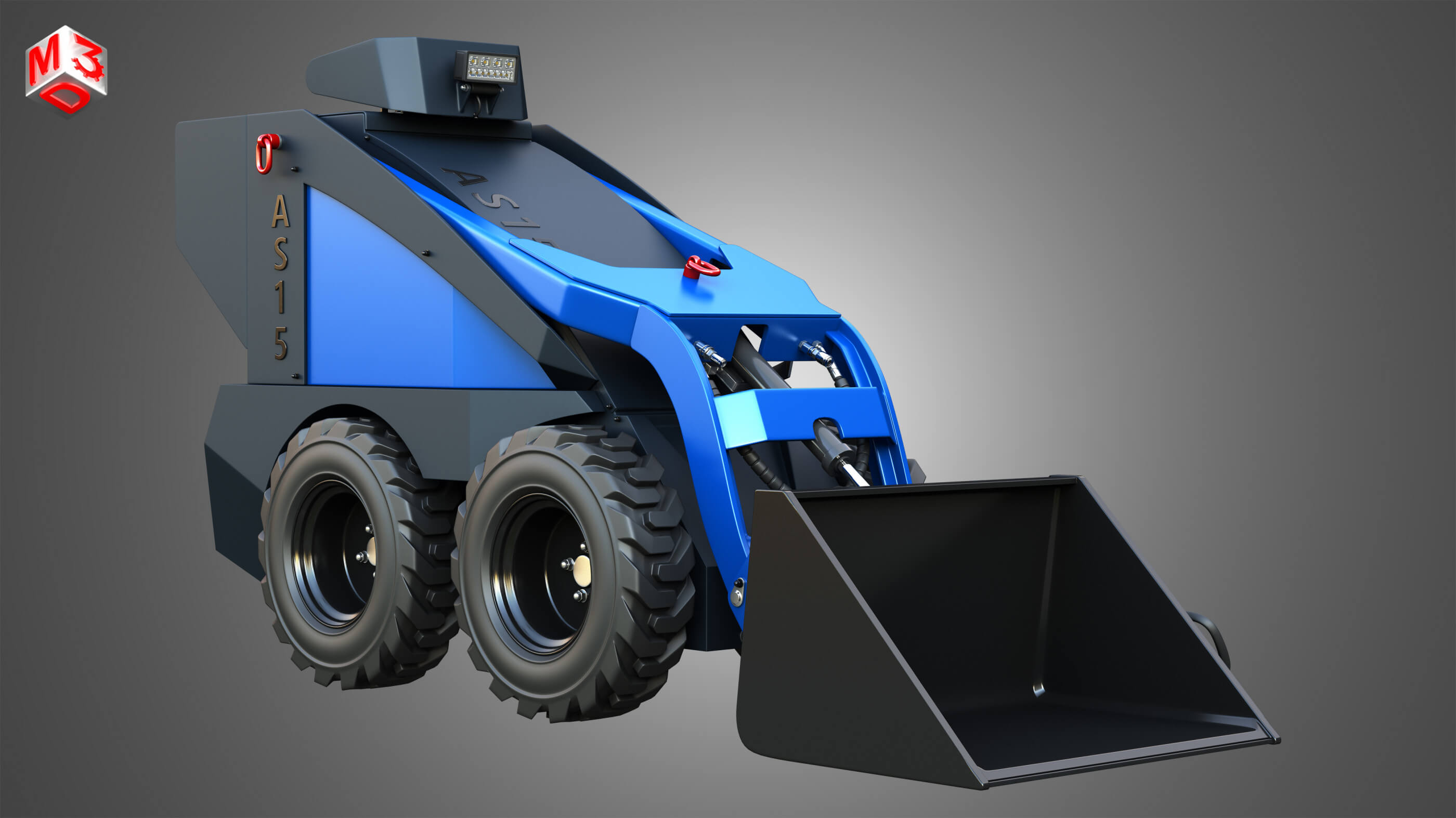 Conmeq AS15 Mini Skid Steer - Loader Bucket 3D Model by Markos3d